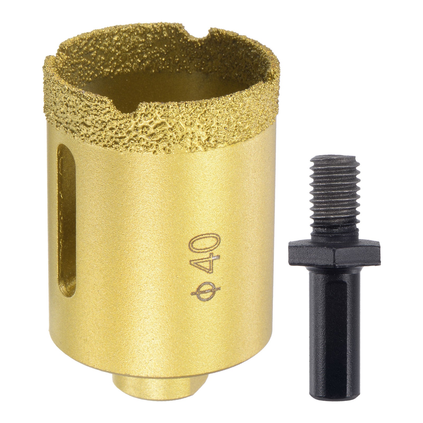 Uxcell 40mm Brazed Diamond Core Drill Bits with M10 Arbor Adapter for ...
