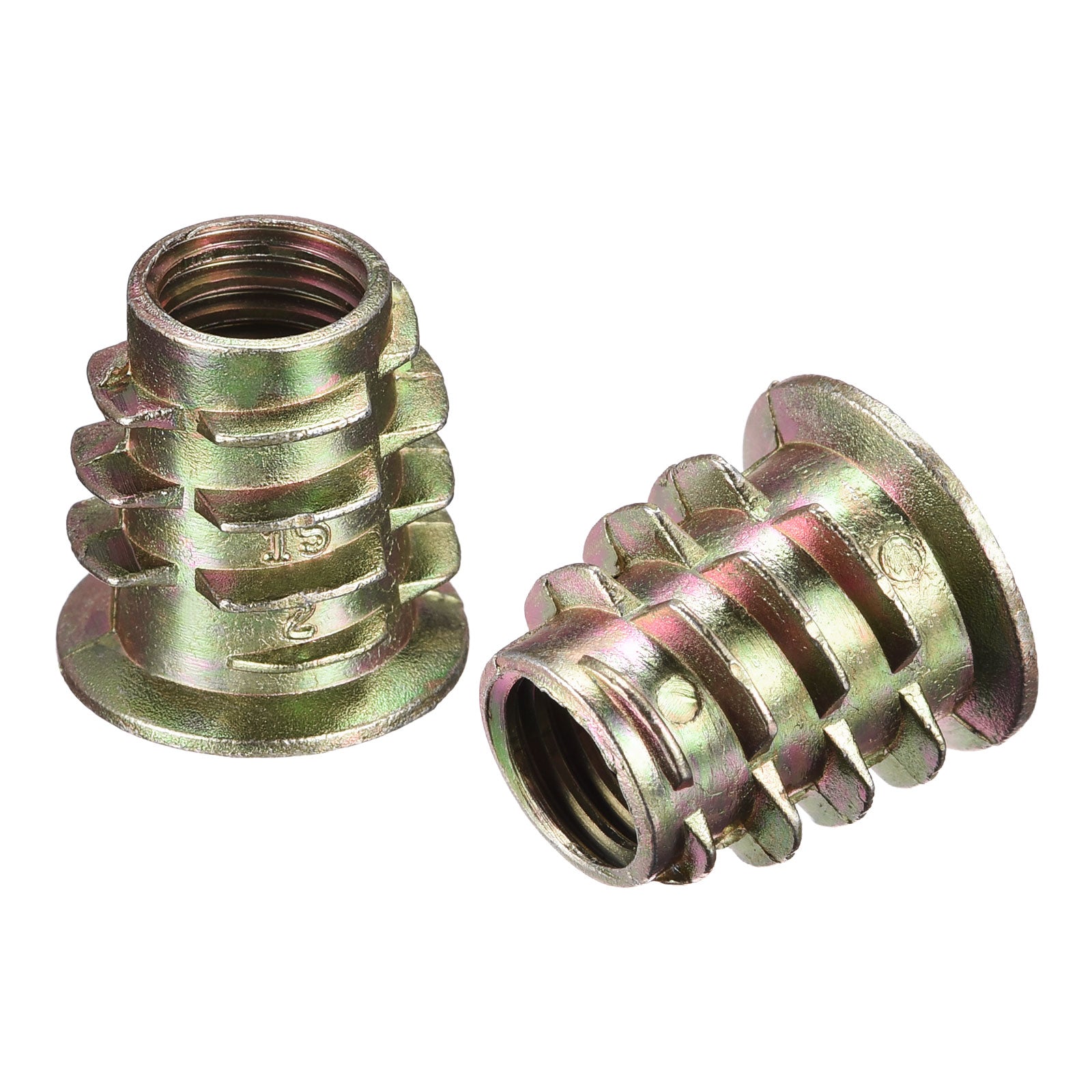 Uxcell M8x15mm Furniture Screw-in Nut Zinc Alloy Threaded Insert Nuts ...