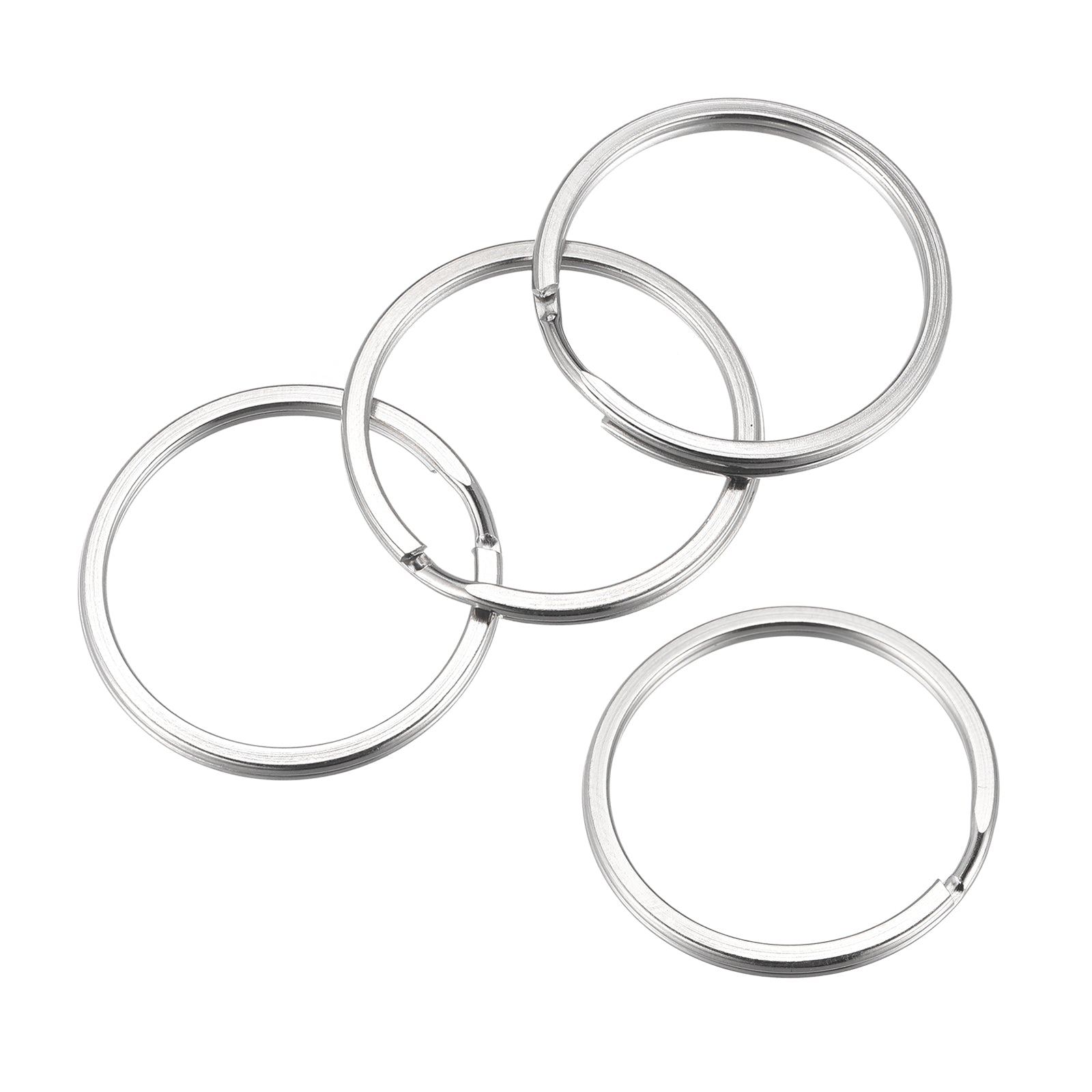 Uxcell Split Keychain Rings, Round Flat Key Holder for Home Car Keys ...