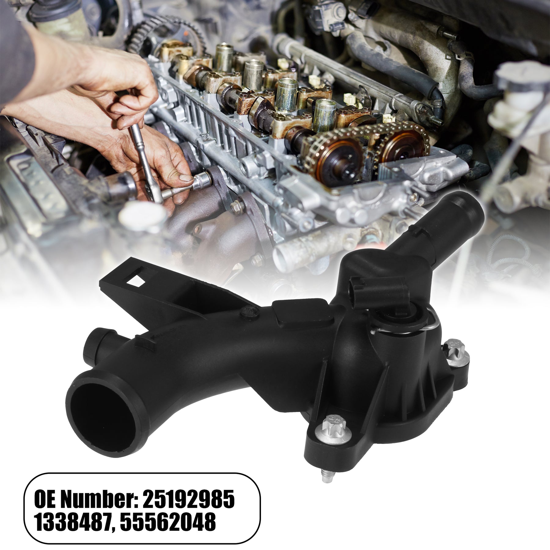 Black Car Thermostat Housing Accessory for Vauxhall Corsa E 2015-2019 ...