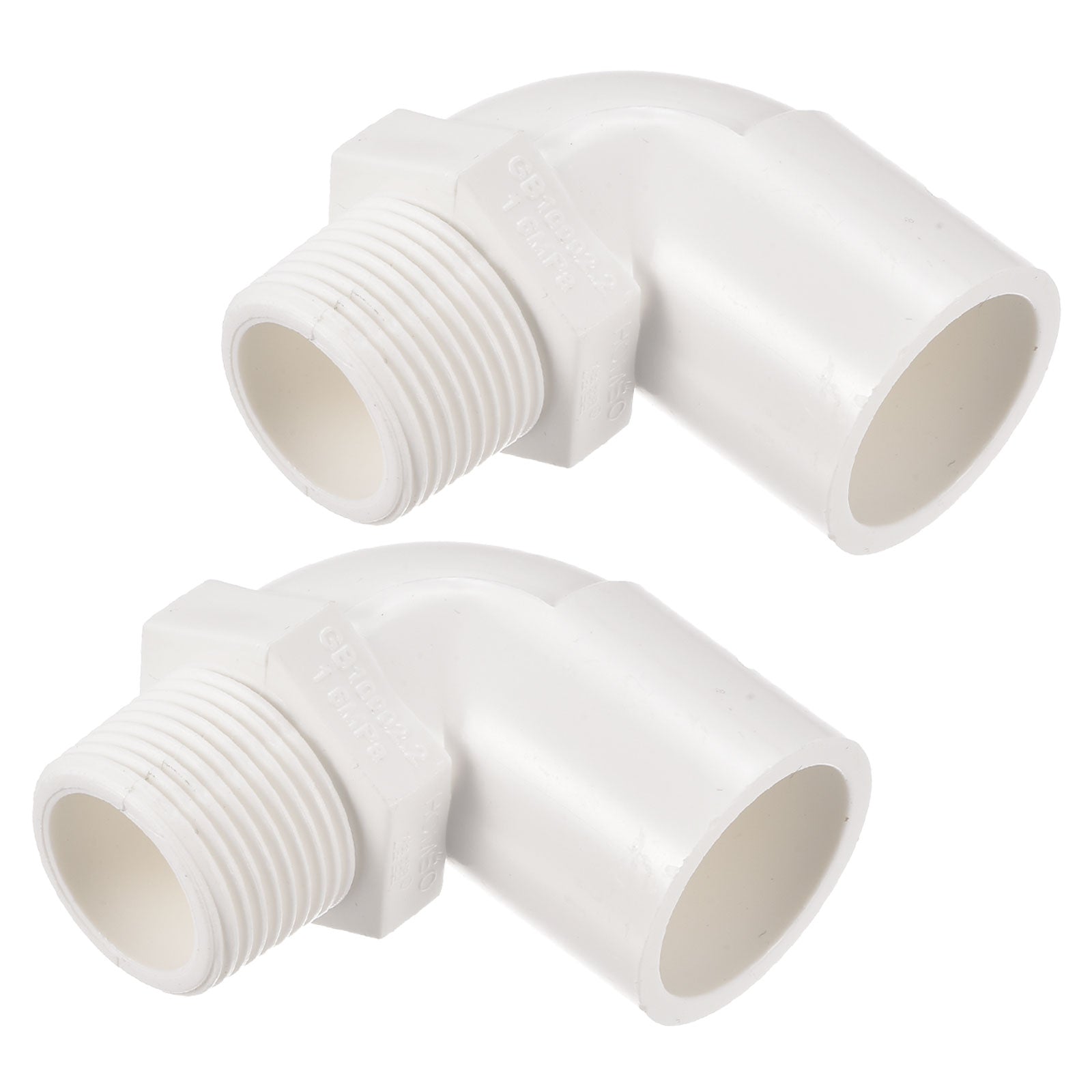 PVC Water Pipe Elbow Fitting G3/4 Male Thread 25mm ID Tube Connector ...