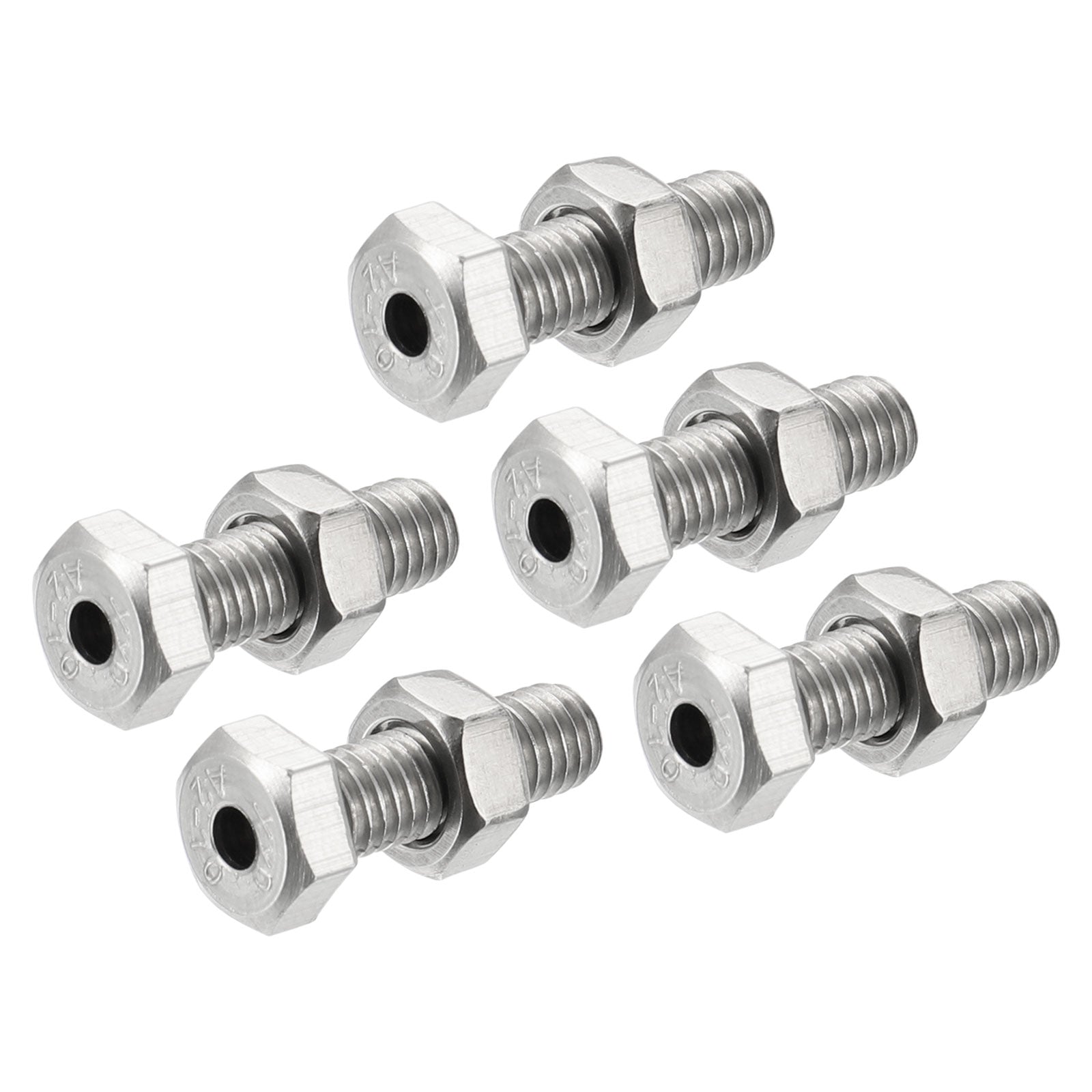 M5x16mm Hollow Screw Bolts External Hexagon Fasteners with Nuts, 304 ...