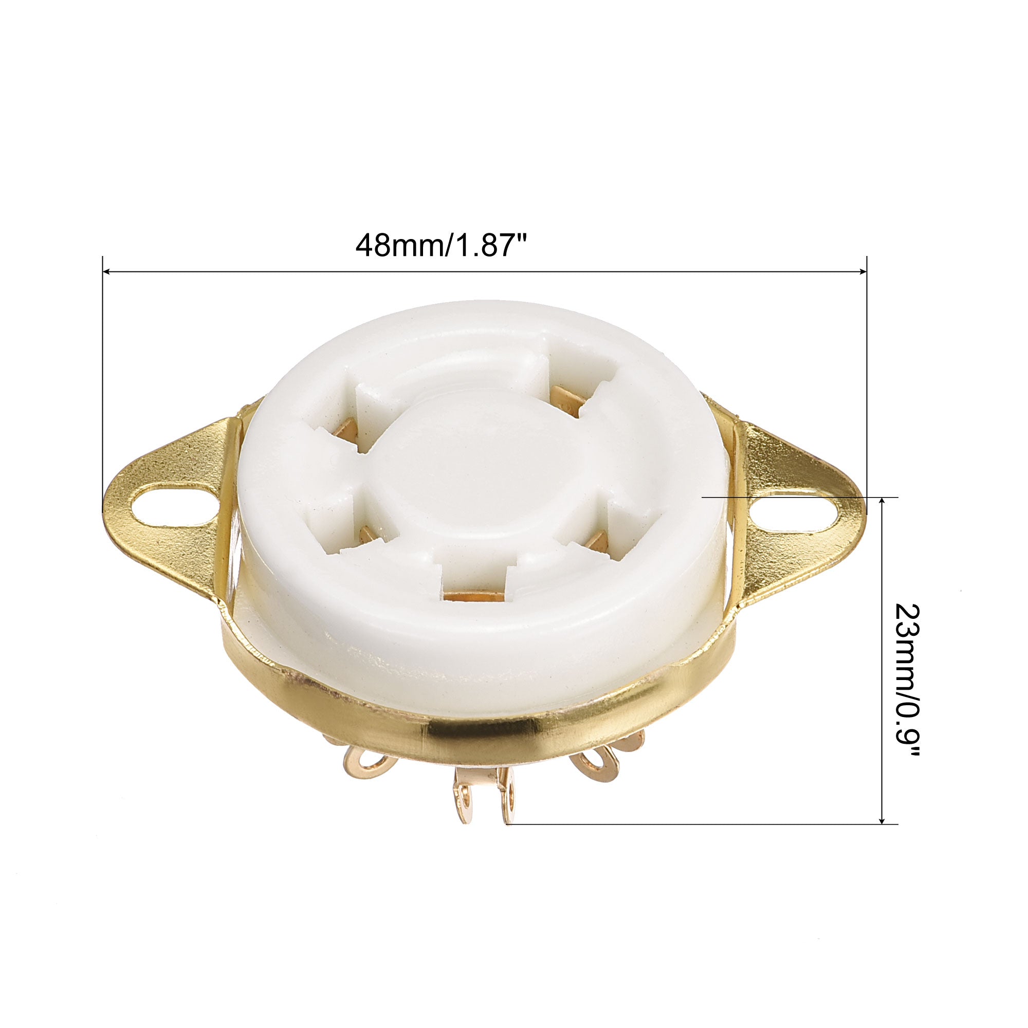 5pin Tube Socket Ceramics,for Vacuum Tube,Gold Plated for 807,FU-7 Tube ...