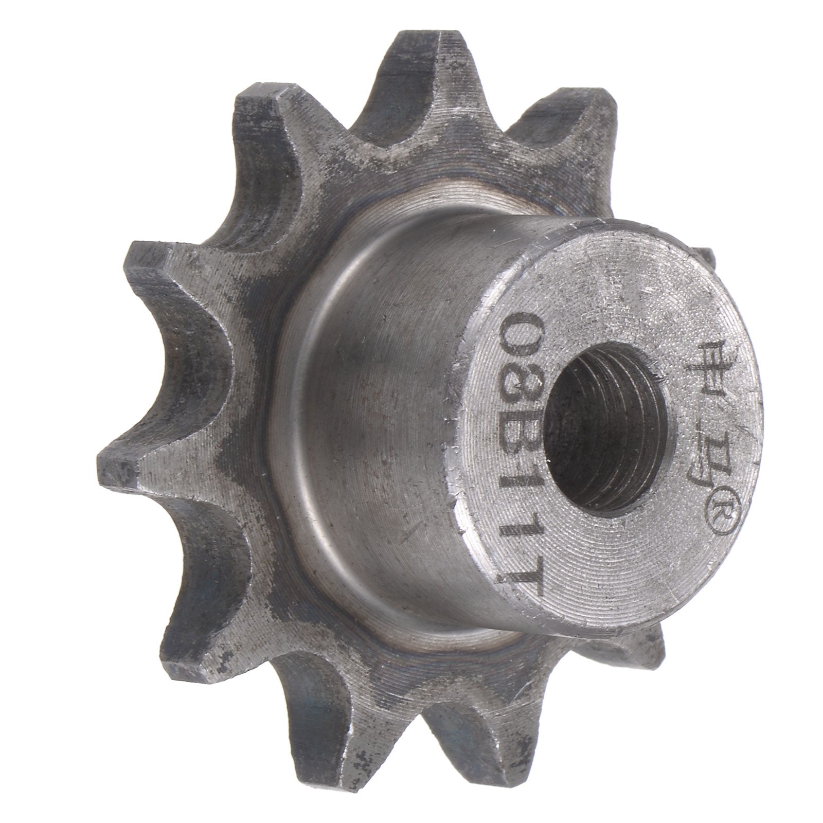 Uxcell 11 Teeth Sprocket Single Strand 1/2" Pitch, 10mm Bore Carbon ...