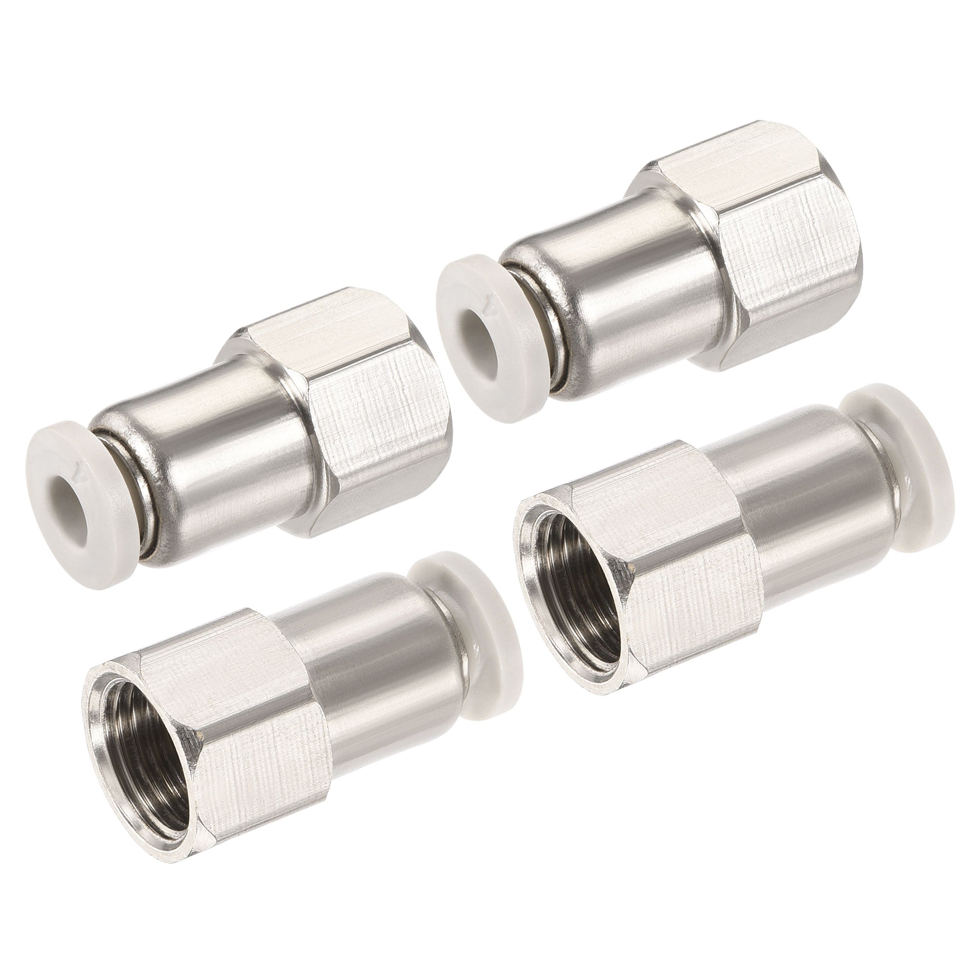 Push to Connect Fittings 1/8PT Female Thread Fit 4mm Tube OD Nickel ...