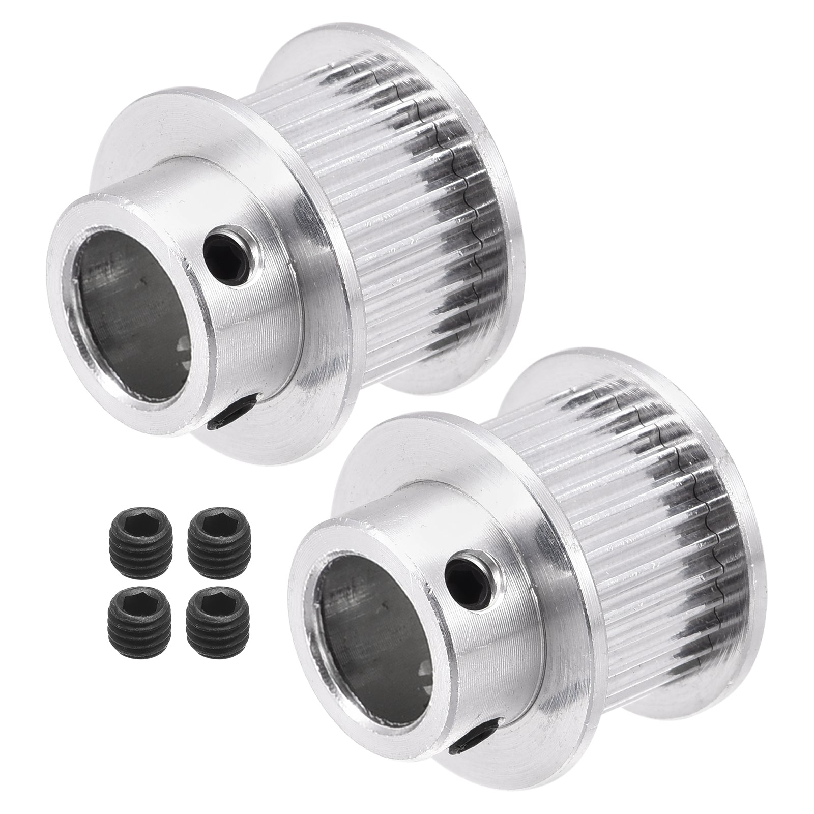 30 Teeth 8mm Bore Timing Pulley Synchronous Wheel Silver, for 3D ...