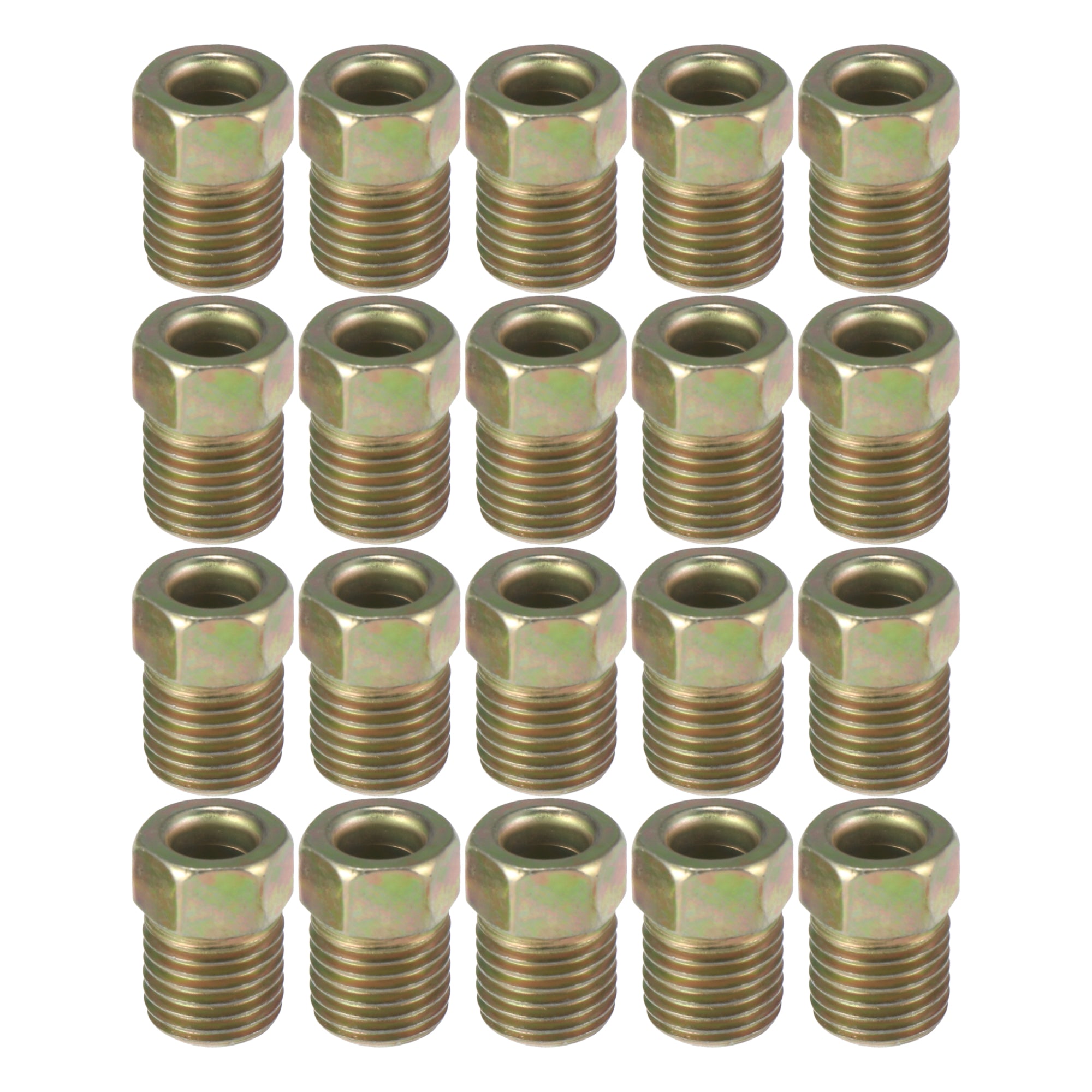 20pcs 3/8 Inch-24 Threads Brake Line Nut Fittings for 3/16" Steel Brake ...