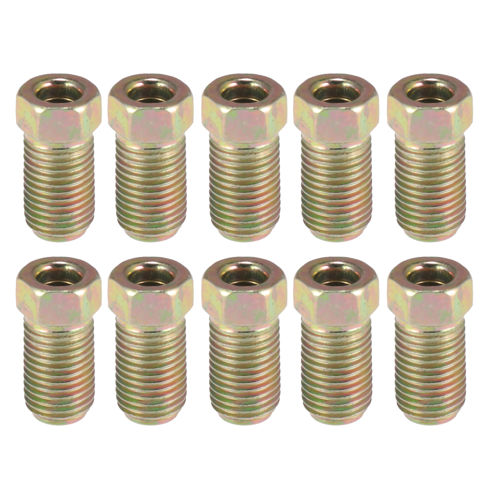 10pcs 3/8 Inch-24 Threads Brake Line Extension Nut Fittings for 3/16 ...