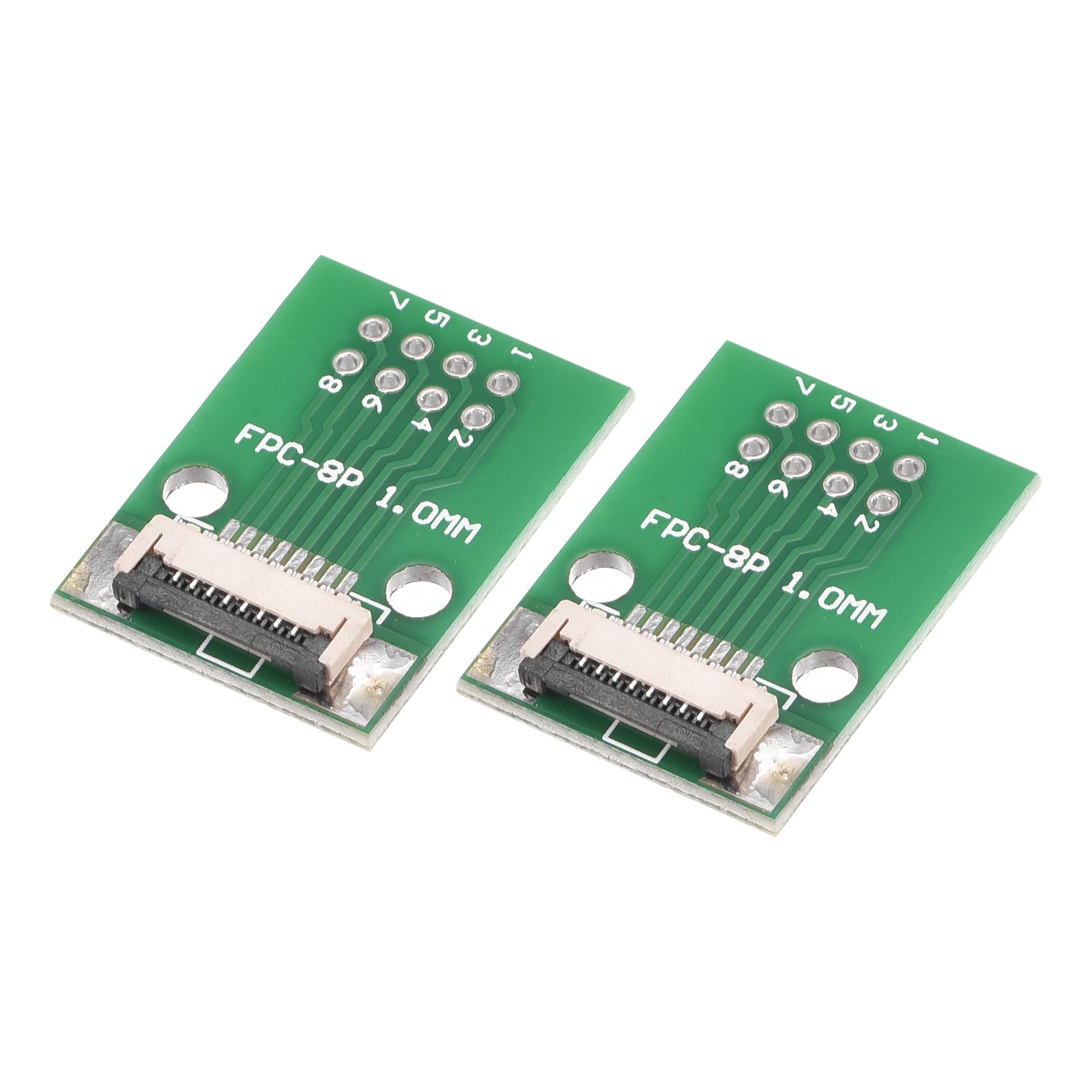 FPC Converter Connector 8P 1.0mm on Socket Side, Back 0.5mm, to DIP 2 ...