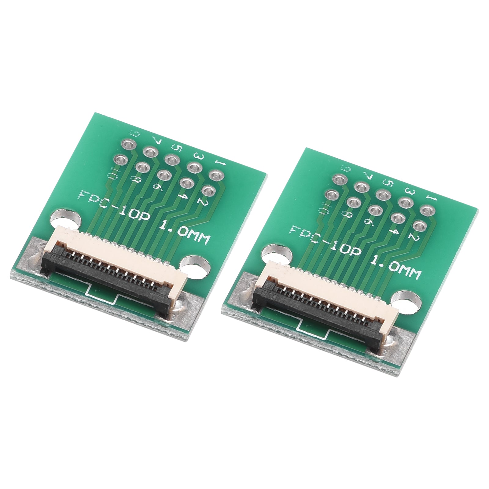 FPC Converter Connector 10P 1.0mm on Socket Side, Back 0.5mm, to DIP 2 ...