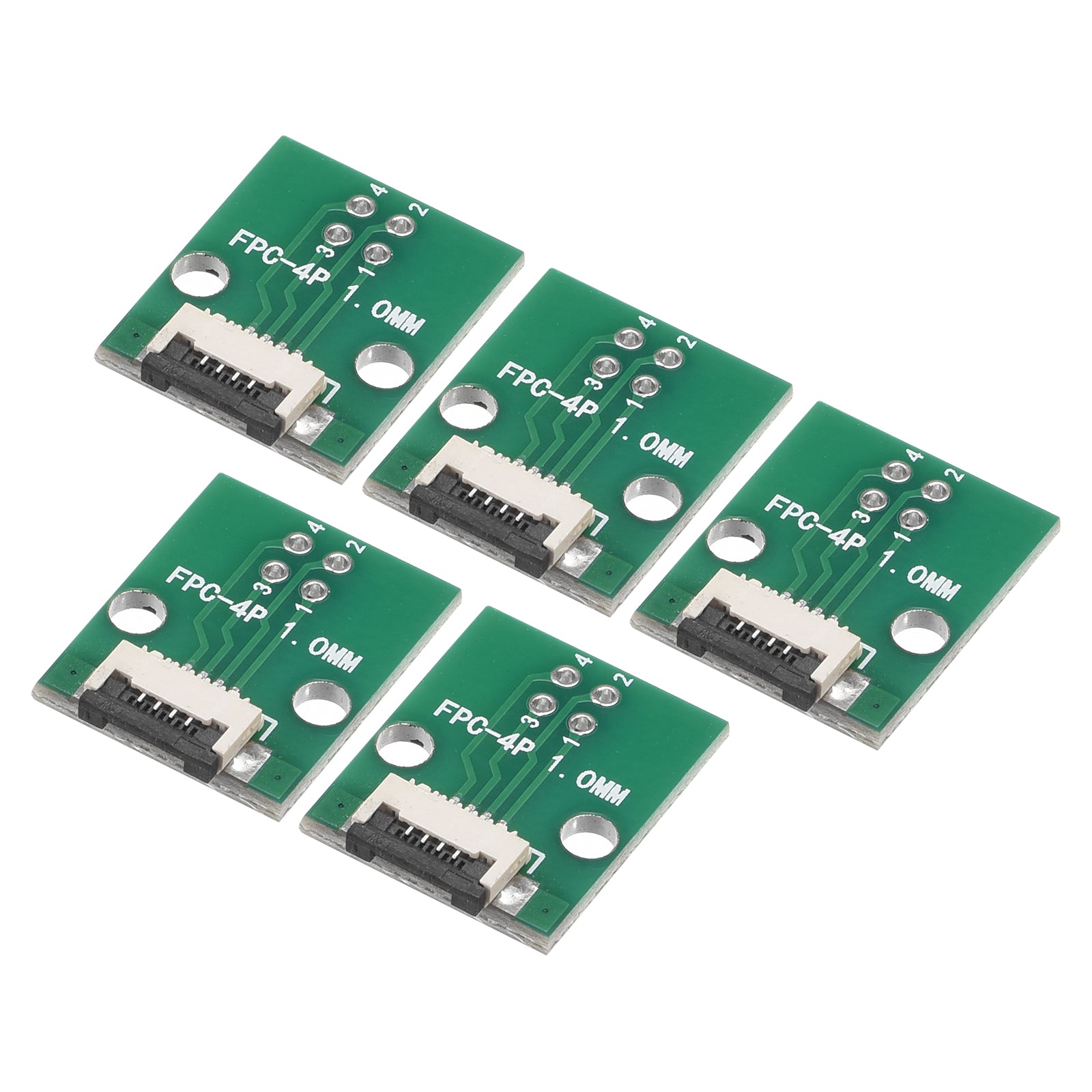 FPC Converter Connector 4P 1.0mm on Socket Side, Back 0.5mm, to DIP 2 ...