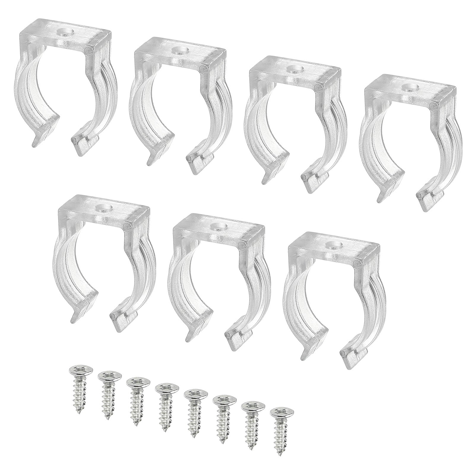 U Clips Holder Bracket Fluorescent Tube Light Fixture Plastic Pipe ...