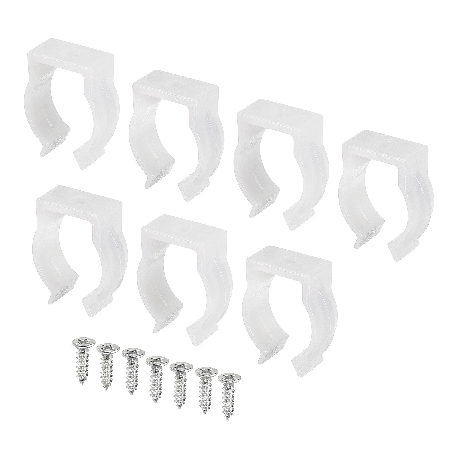 U Clips Holder Bracket Fluorescent Tube Light Fixture Plastic Pipe ...
