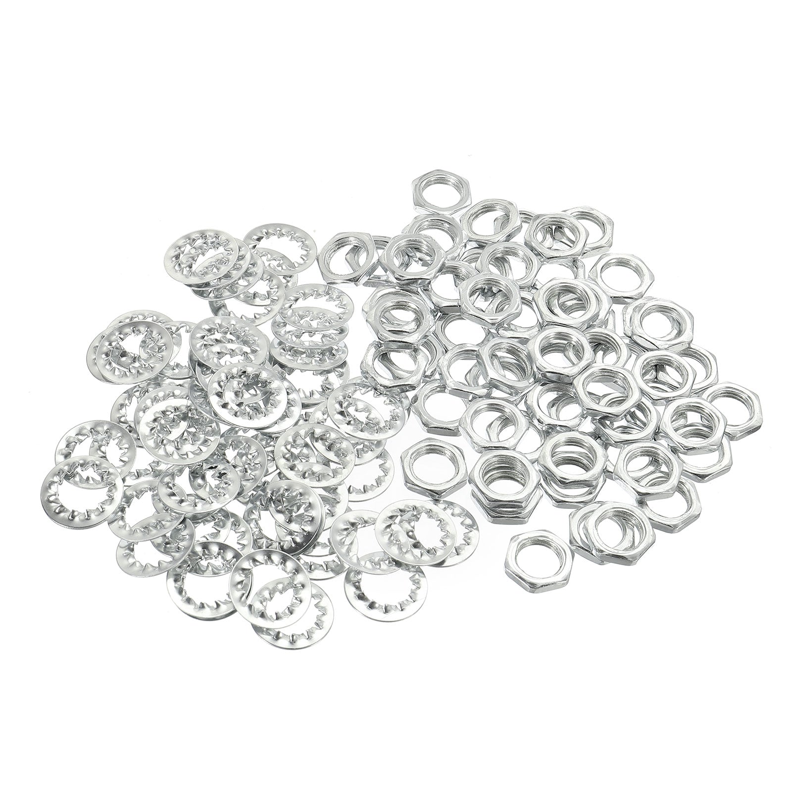 Lamp Tube Threaded Lock Nuts with Washers M10 Screw Thread Hex ...