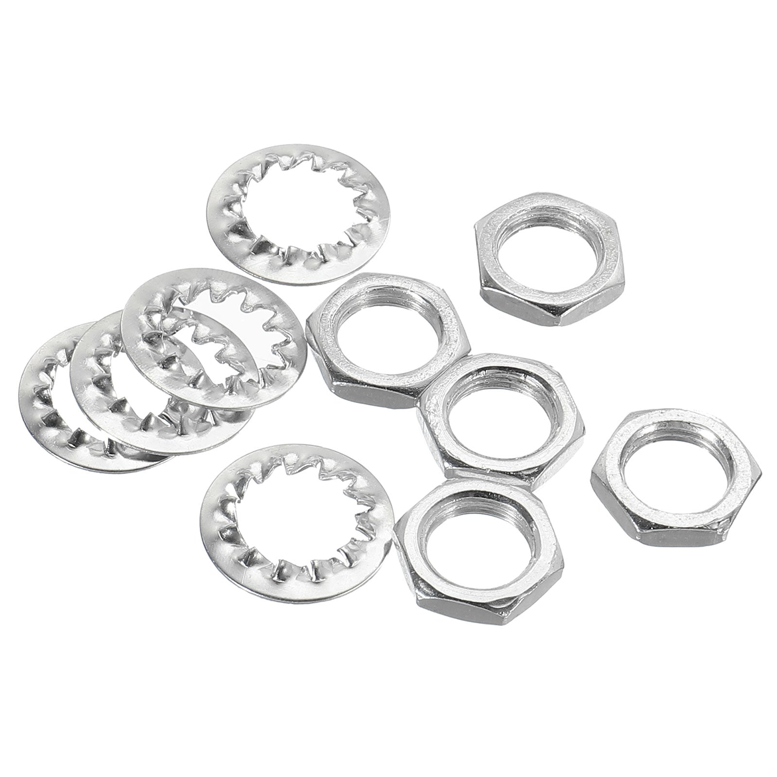 Lamp Tube Threaded Lock Nuts with Washers 1/8IP Thread Hex Fasteners ...