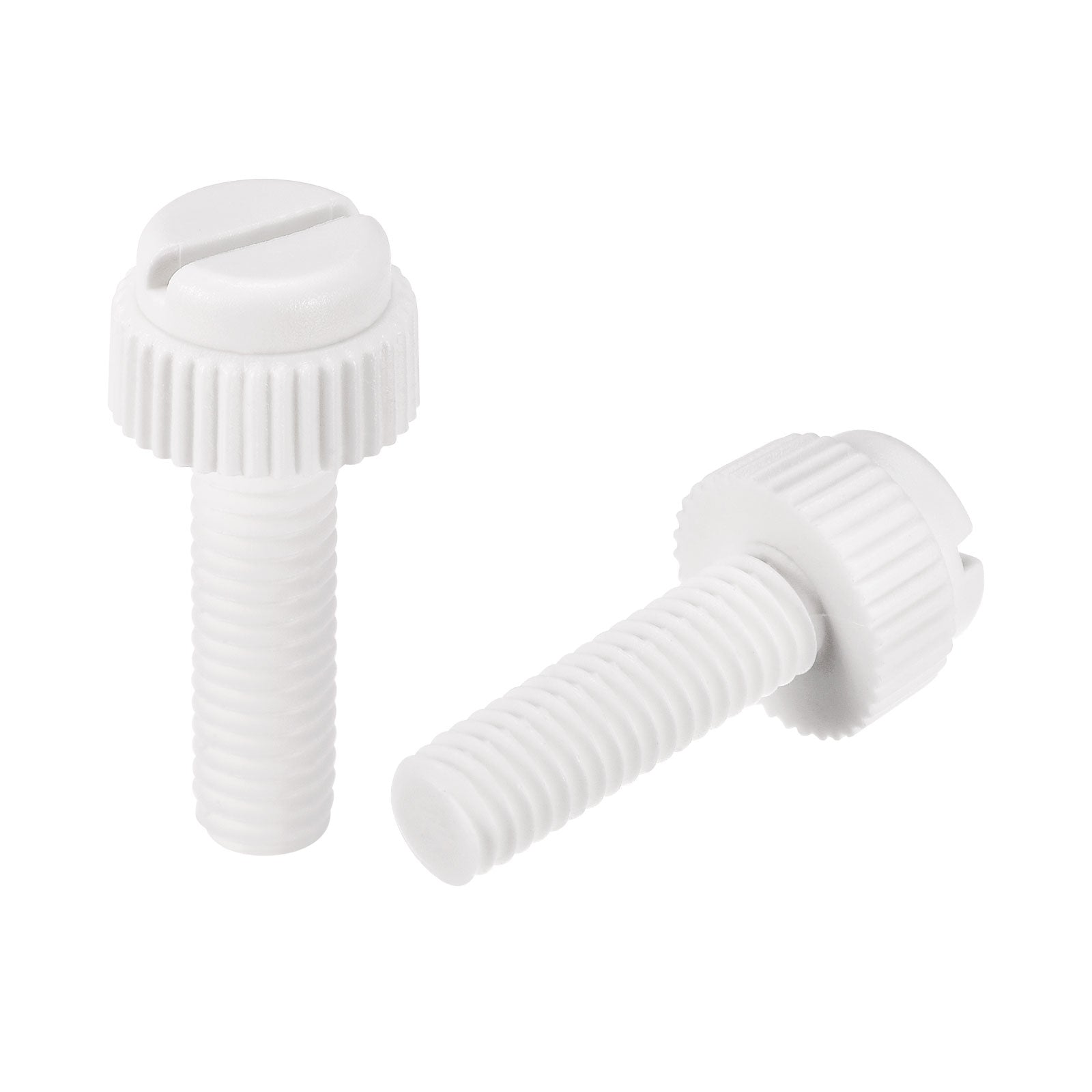Uxcell Plastic Machine Screws, M6x20mm PP Slotted Knurled Fasteners ...