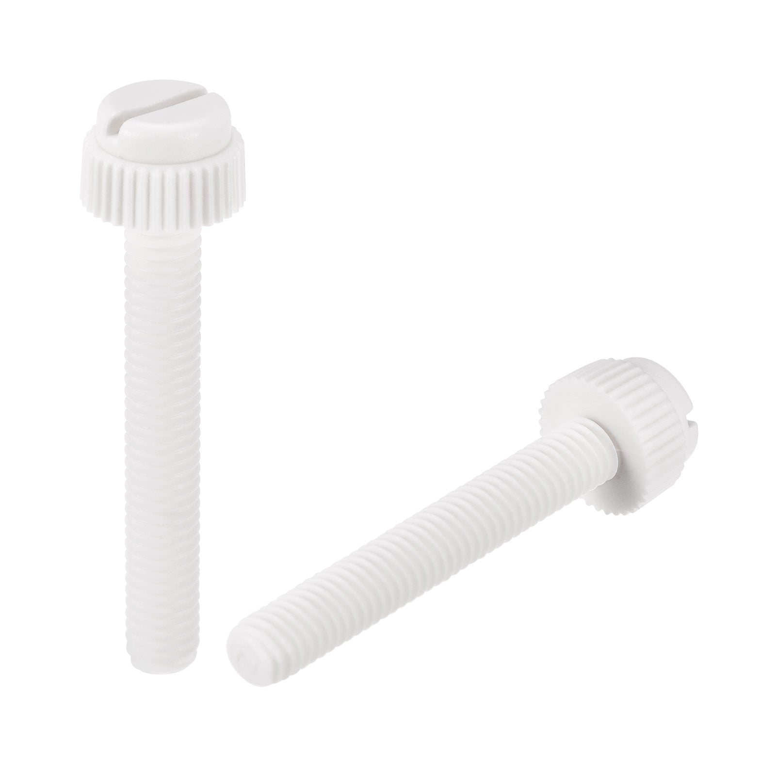 Uxcell Plastic Machine Screws, M6x40mm PP Slotted Knurled Fasteners ...