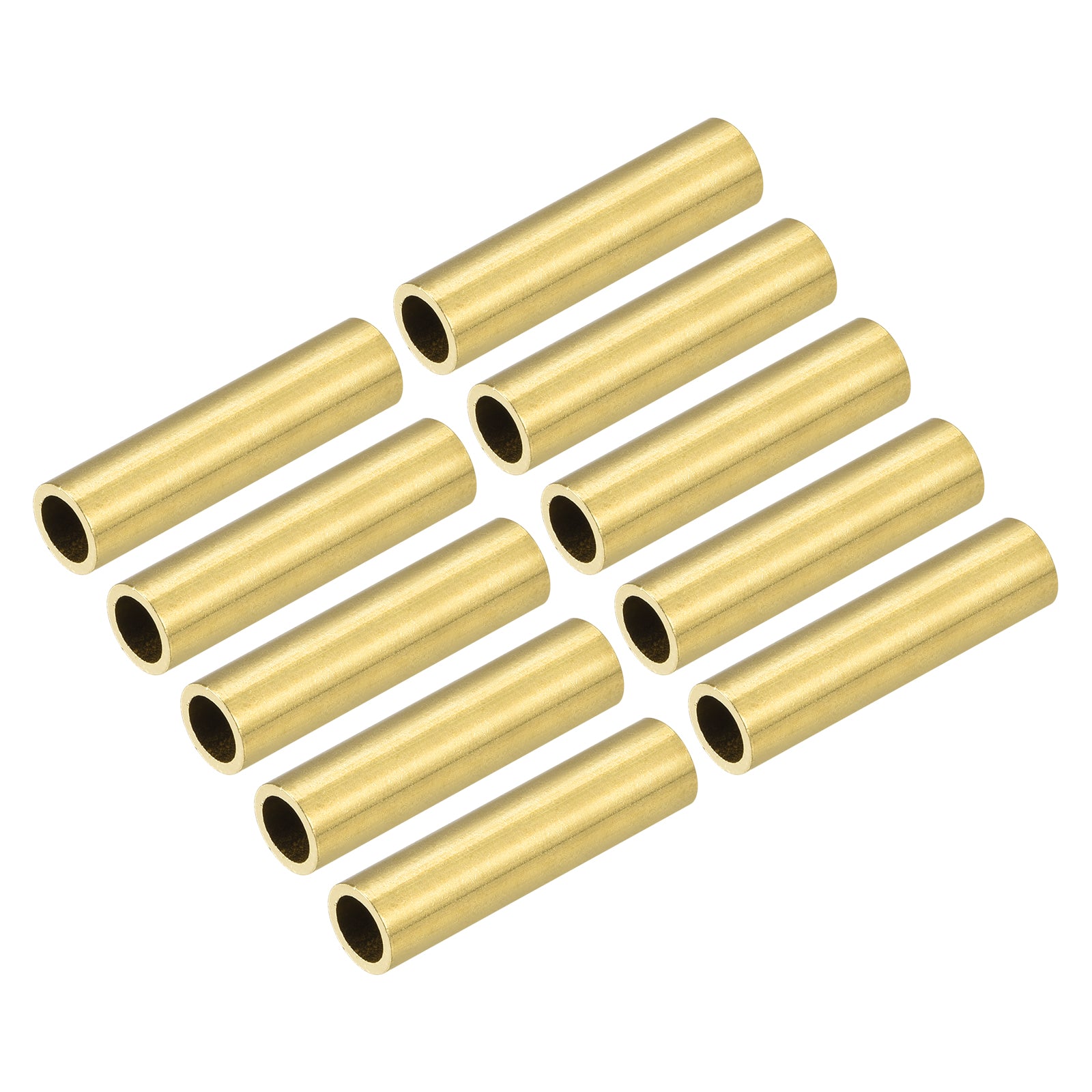Uxcell Brass Tube 7.5mm OD 1mm Wall Thickness 30mm Length Pipe Tubing ...