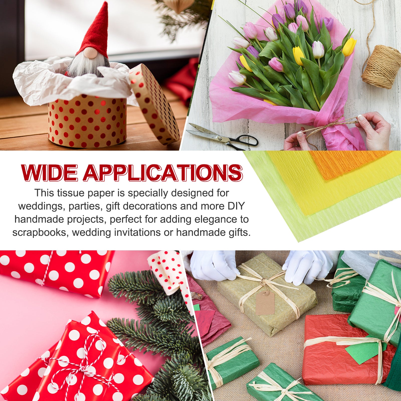 Crepe Paper Roll Crepe Paper Decor 7.5ft Long 20 Inch Wide, Light ...