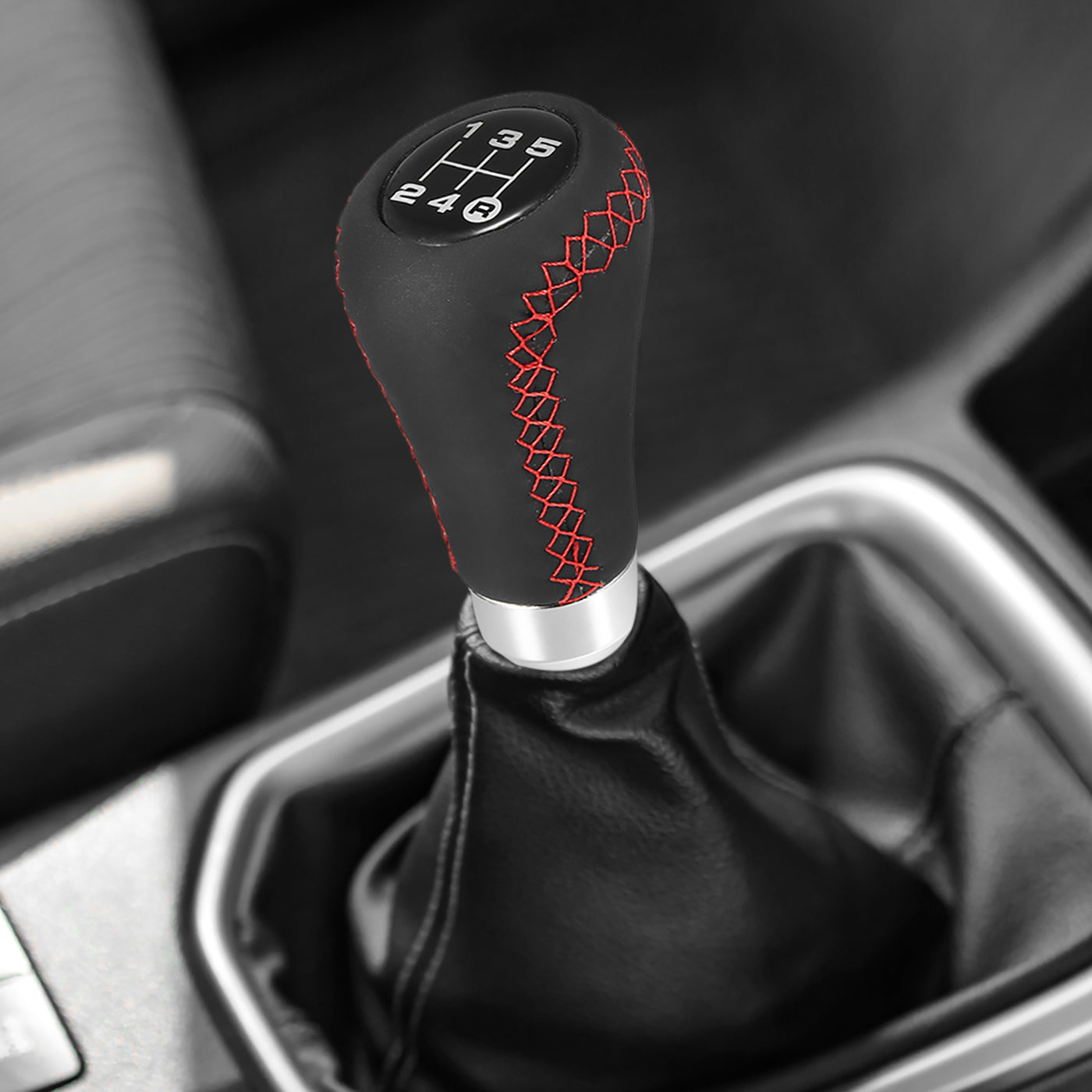 Black Universal 5 Speed Auto Car Gear Lever Shifter Manual Stick Shift ...