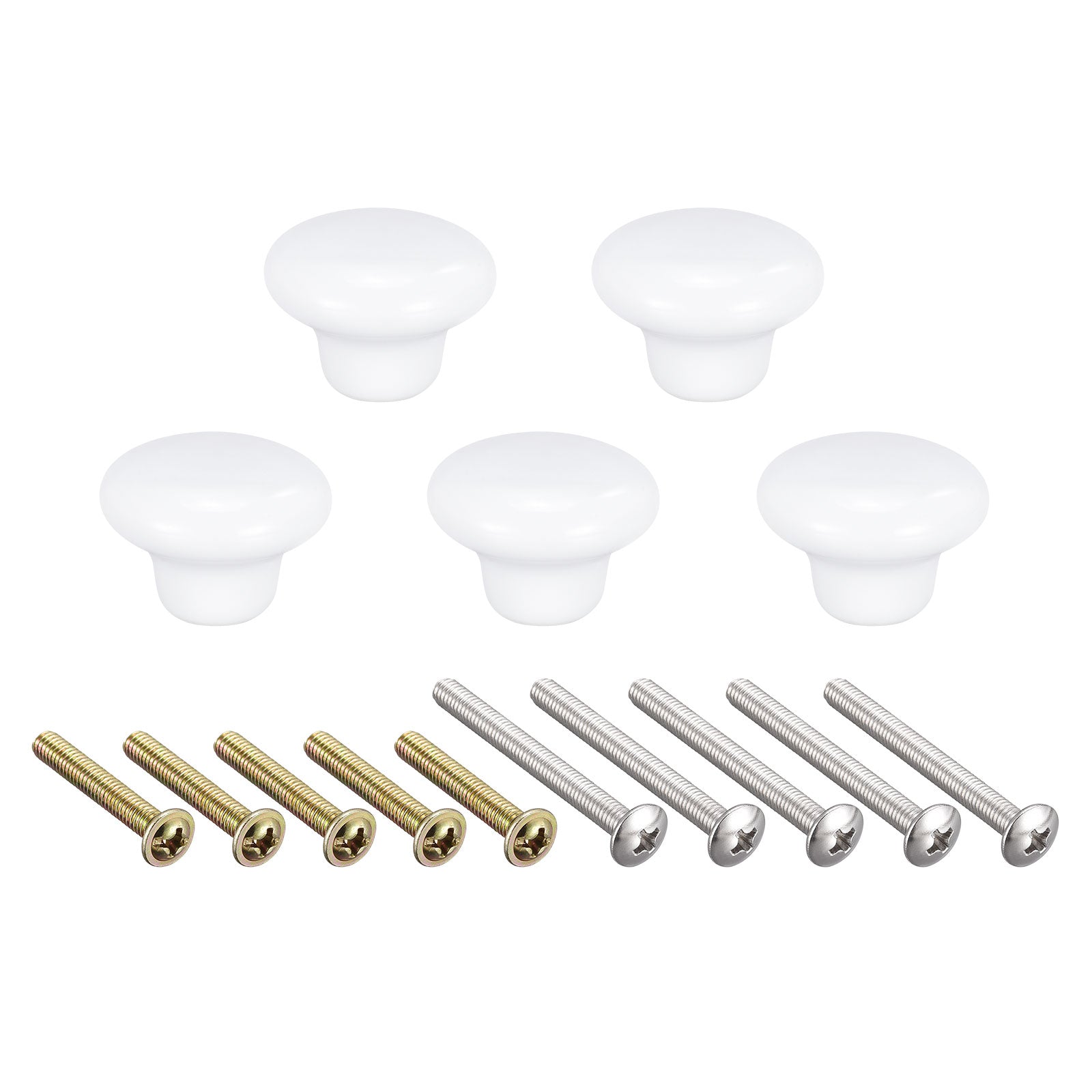 Uxcell 32x24mm Ceramic Drawer Knobs, 5pcs Mushroom Shape Door Pull ...