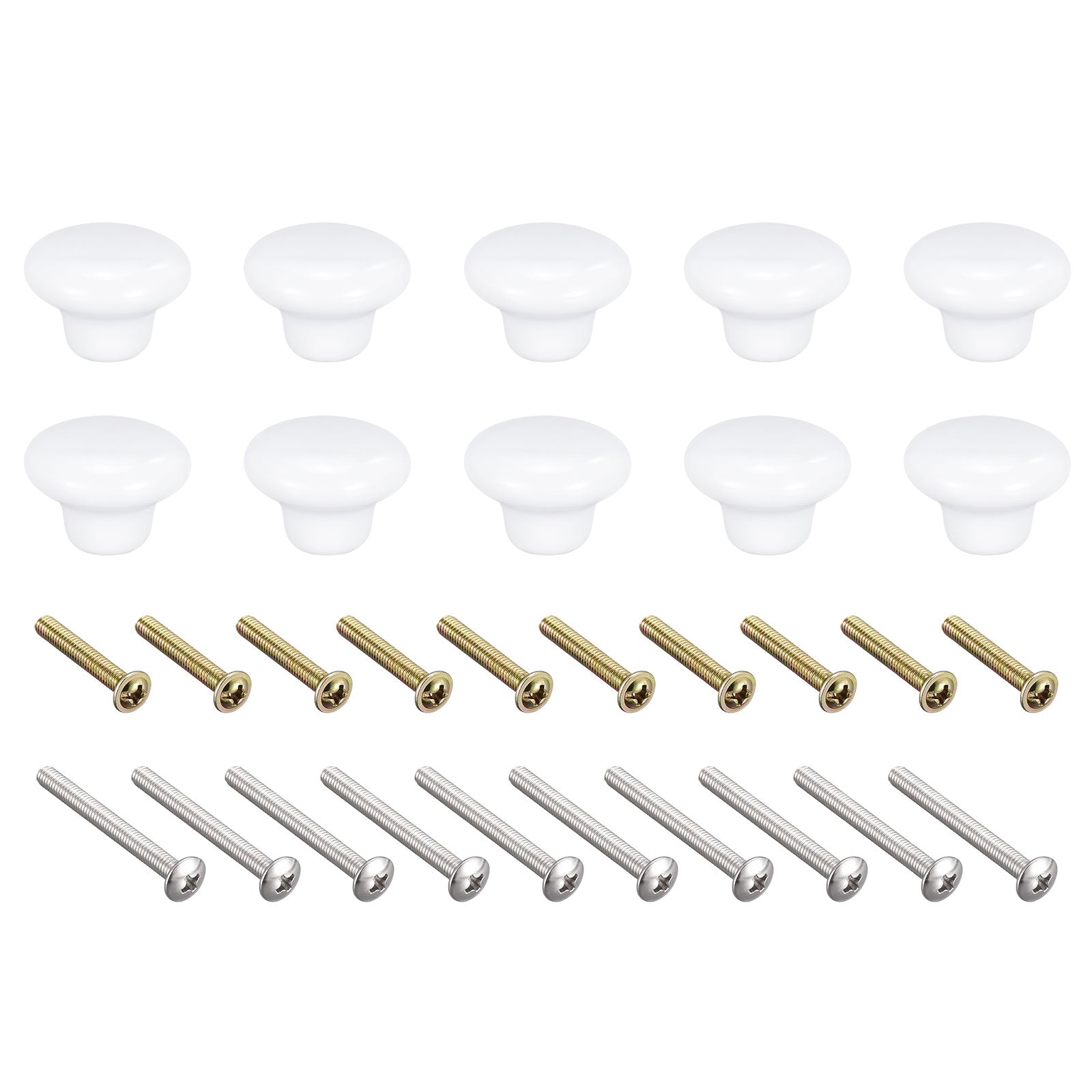 Uxcell 32x24mm Ceramic Drawer Knobs, 10pcs Mushroom Shape Door Pull ...