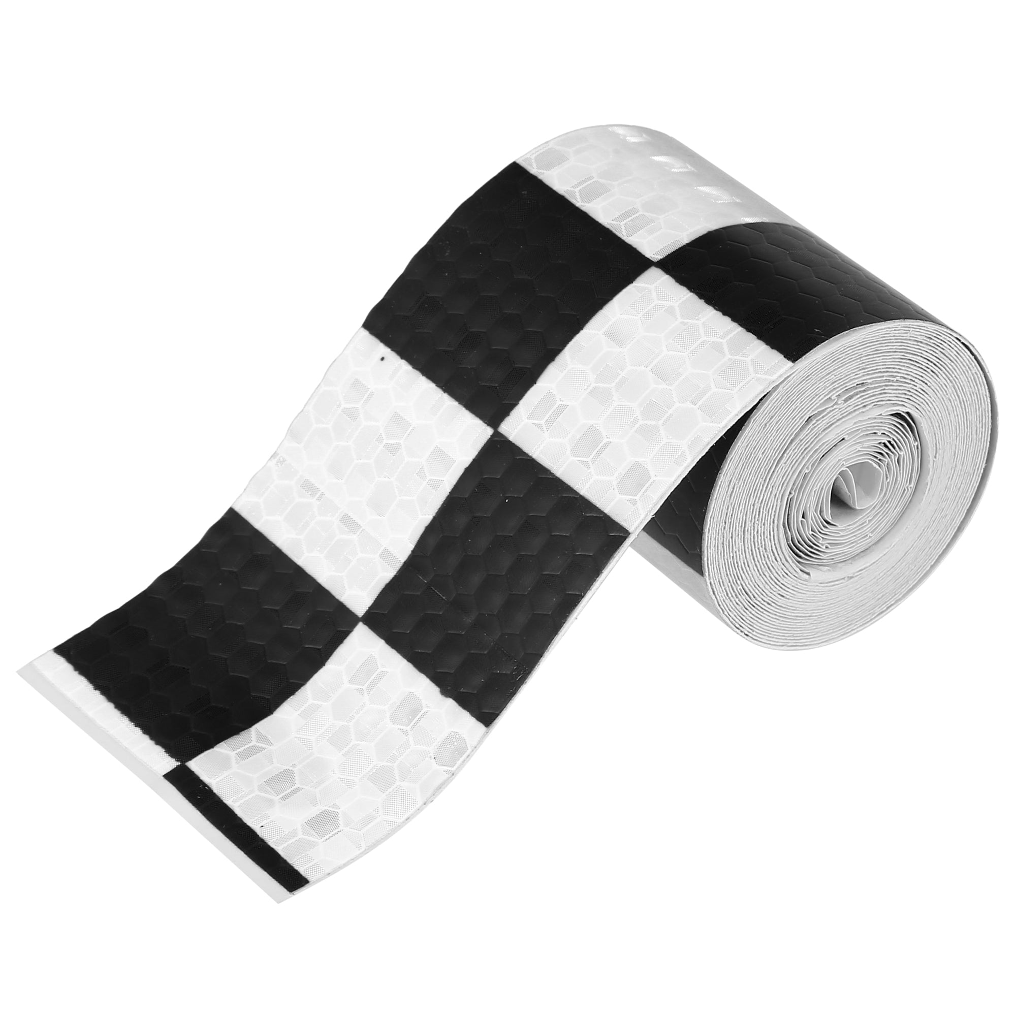 Reflective Black and White Checkered Tape Warning Tape Adhesive Signs ...