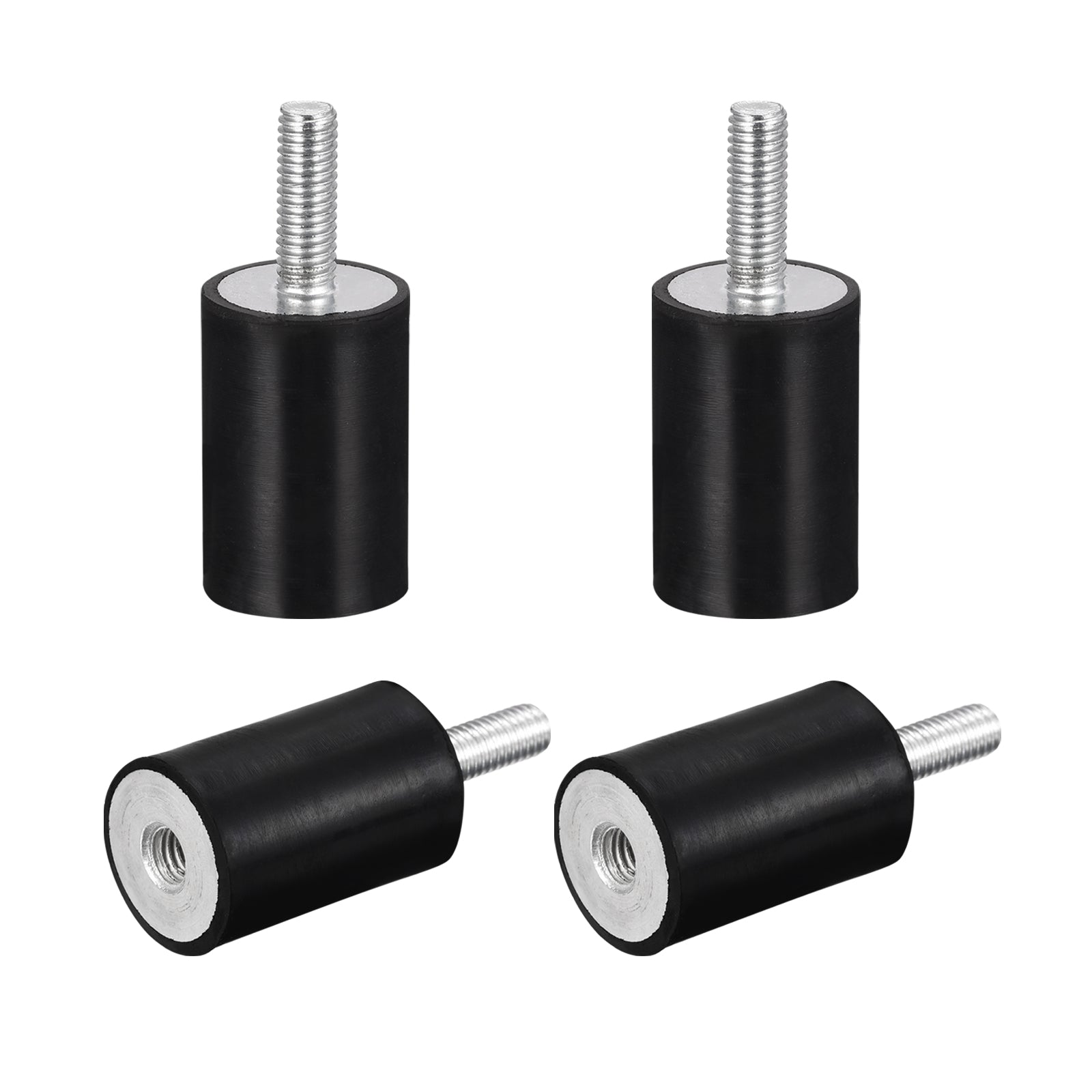 Uxcell Rubber Mounts 4pcs M6 Male/Female Vibration Isolator Shock ...