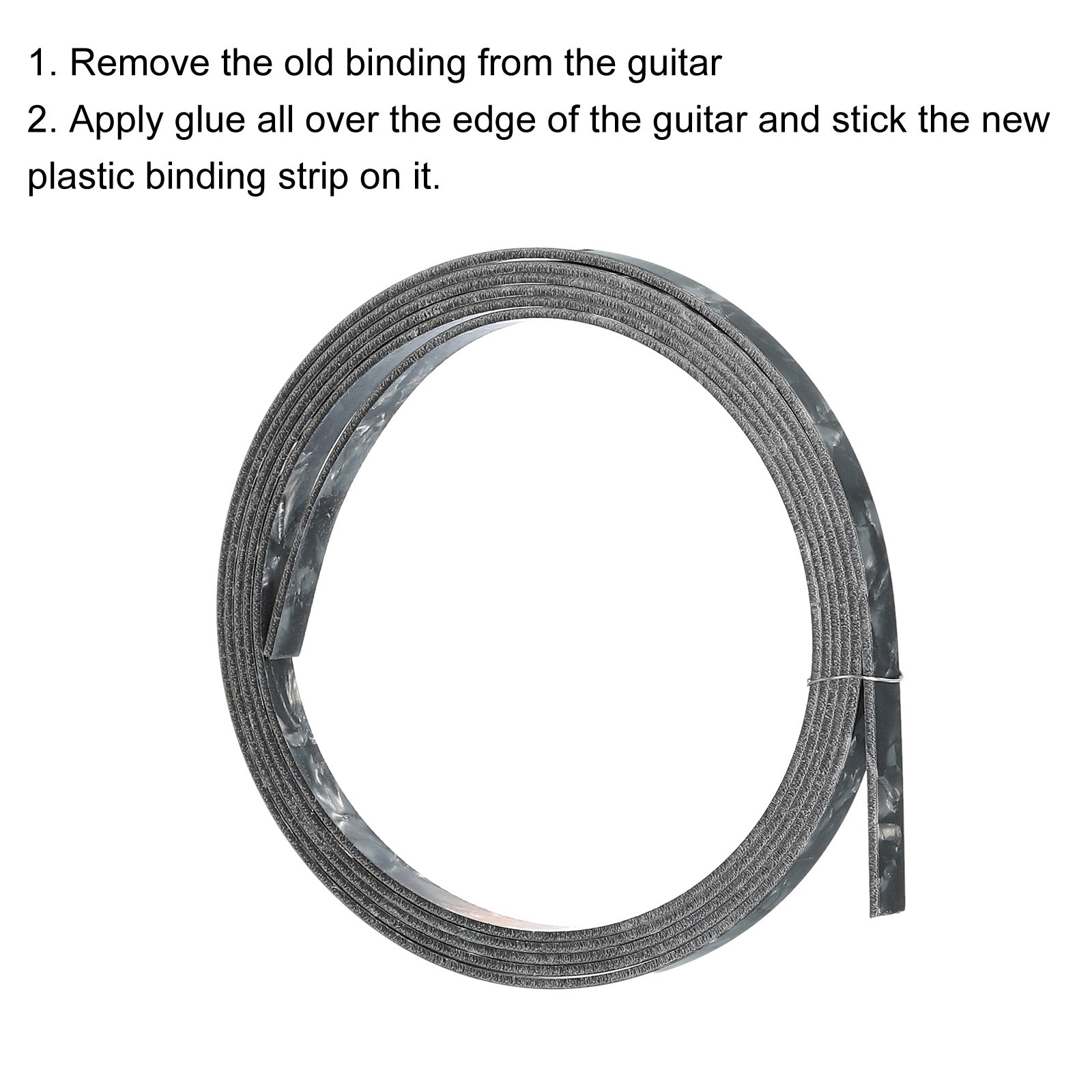 Plastic Binding Purfling Strip 1650x3x1.5mm for Guitar Black White 2 ...