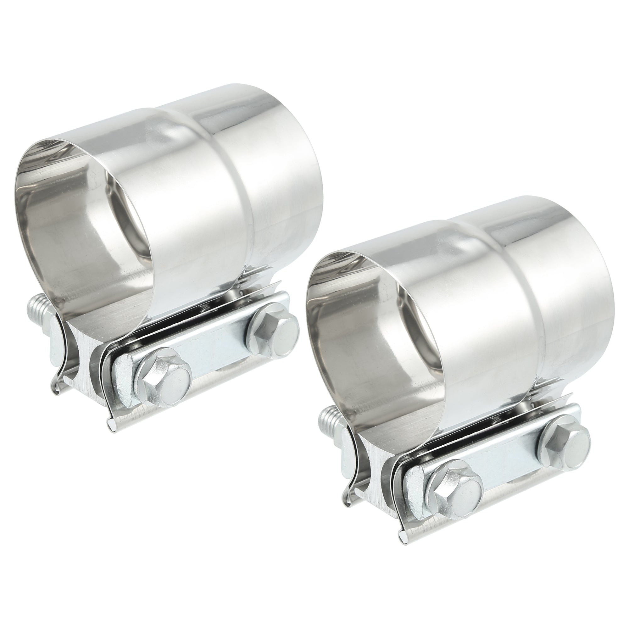 2pcs Exhaust Pipe Sleeve Connector Clamp Coupler Replacement Universal ...