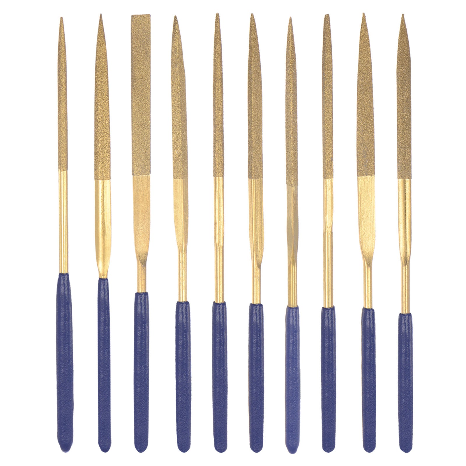 Uxcell 3mm x 140mm Titanium Coated Diamond Needle Files Set with TPU ...