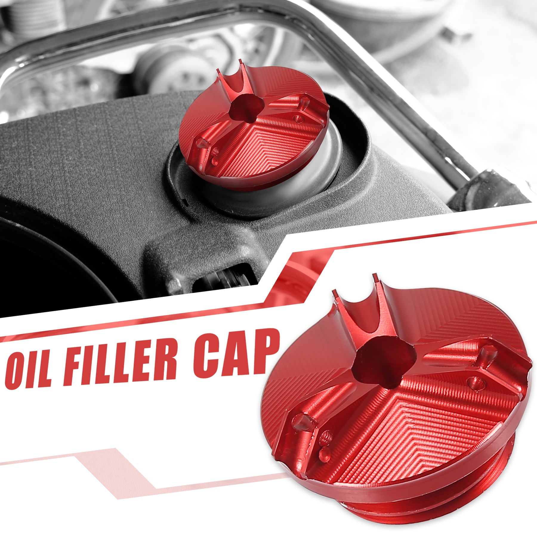Engine Oil Filler Cap Oil Filler Plug Cover Red for Yamaha YZF-R6S YZF ...