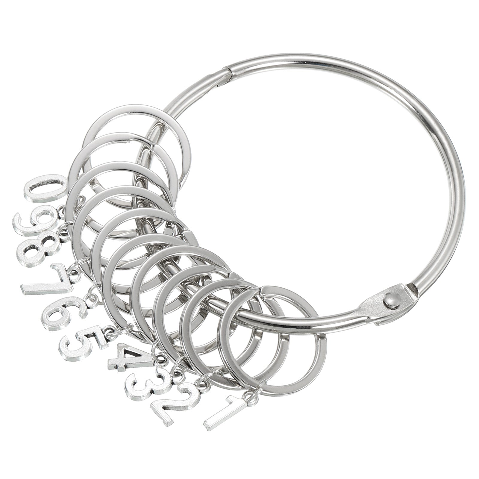 3.4 Inch Dia Key Organizer Keychain, 1pcs Key Management Holder with 10 ...