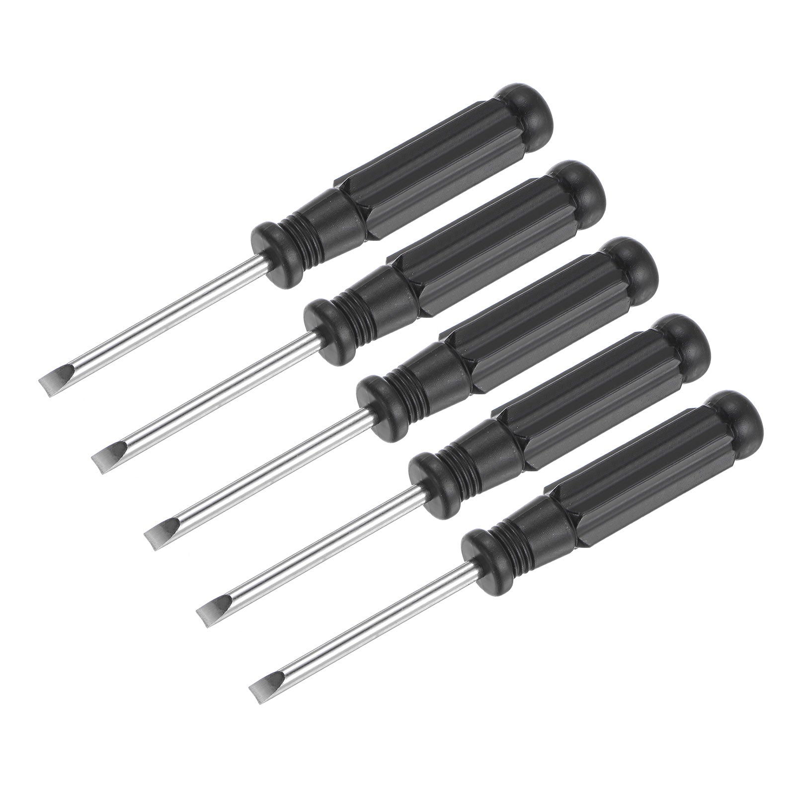 Uxcell Mini Slotted Screwdrivers, Flat Head with Black Handle for Small ...