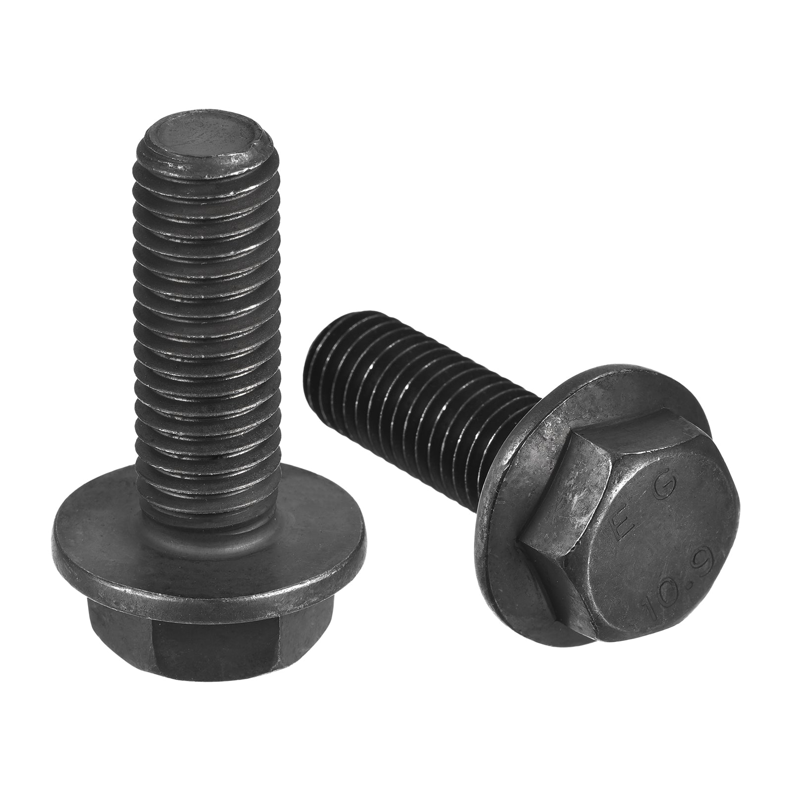 Uxcell M12x35mm Hex Flange Bolts, 3pcs 10.9 Grade Carbon Steel Hexagon ...