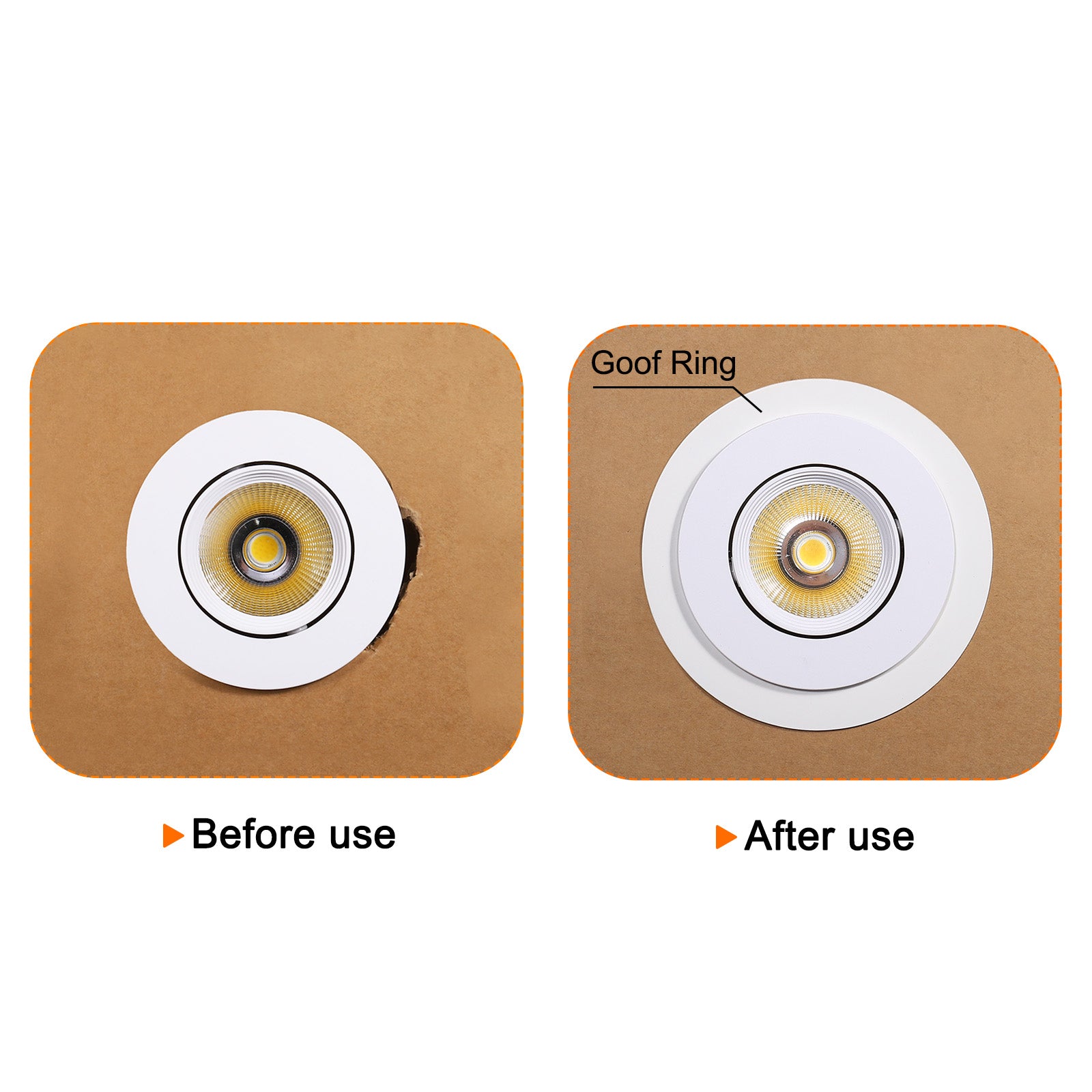 3" Inner Dia. Light Trim Ring, Aluminum Alloy Circular Light Cover ...