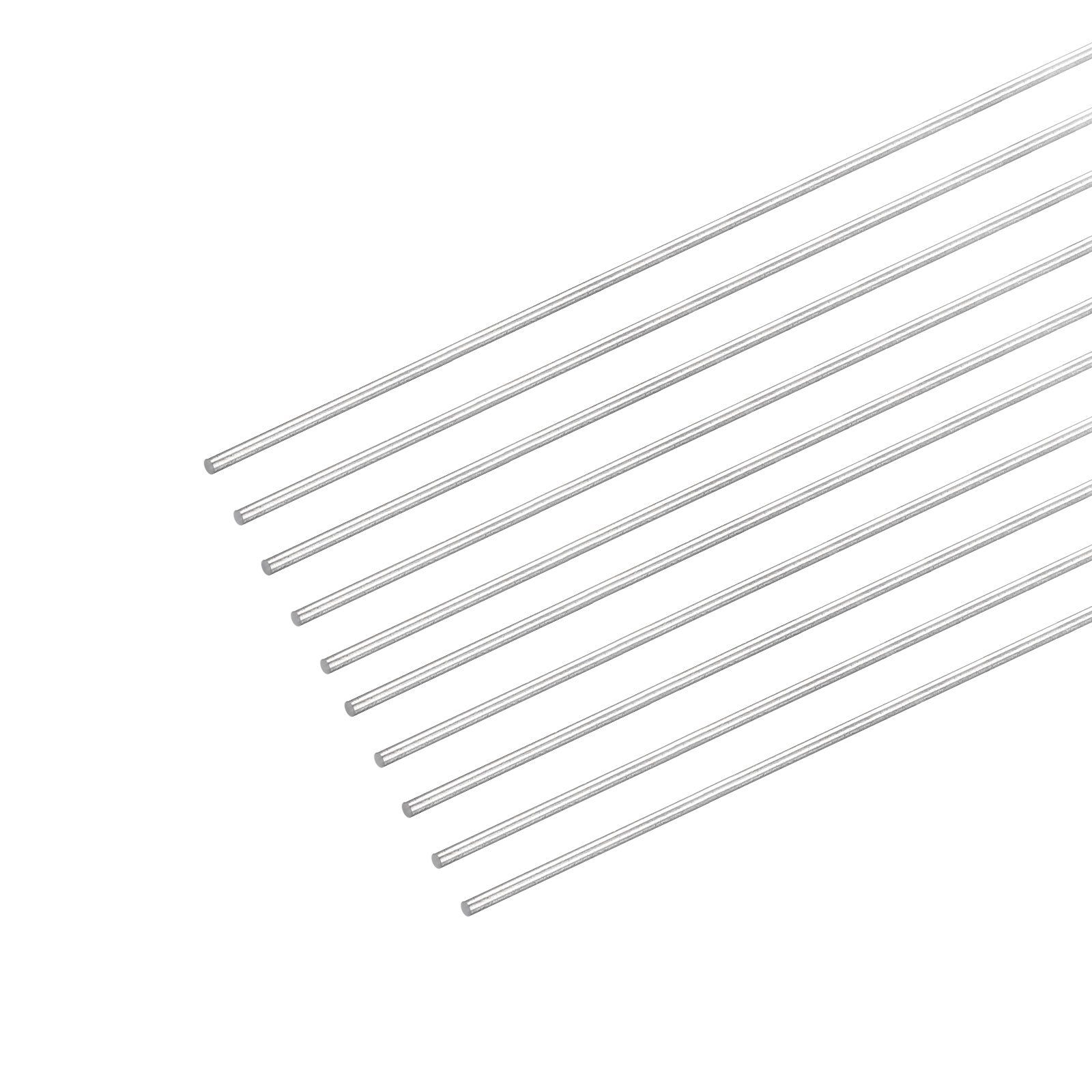304 Stainless Steel Round Rods, 1mm x 350mm Solid Shaft Rods Pack of 10 ...