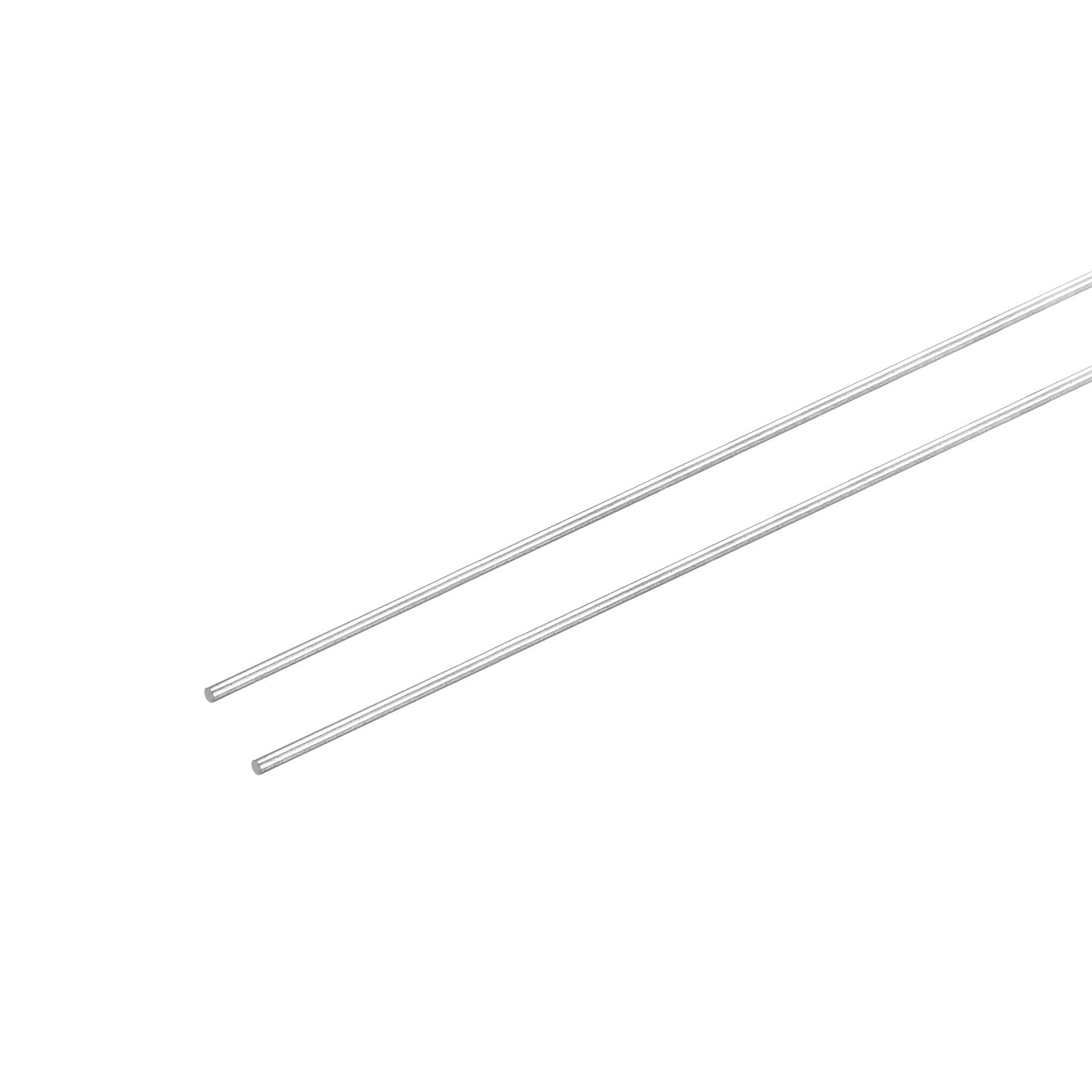 304 Stainless Steel Round Rods, 1mm x 400mm Solid Shaft Rods Pack of 2 ...
