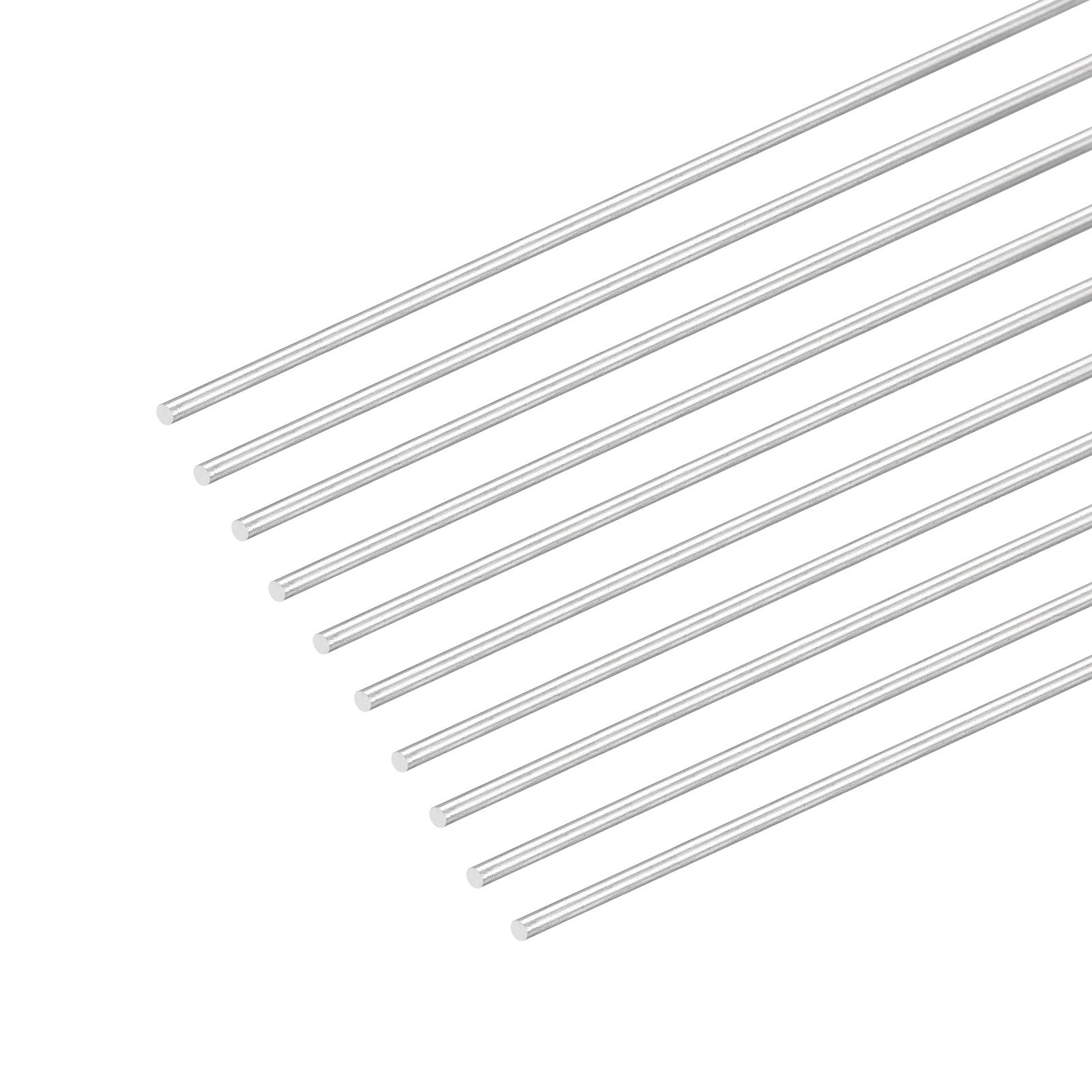 304 Stainless Steel Round Rods, 2mm x 350mm Solid Shaft Rods Pack of 10 ...