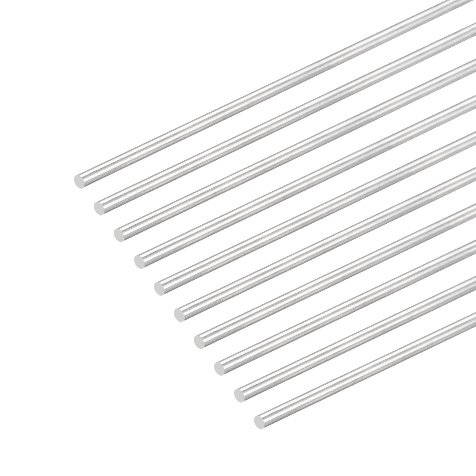 304 Stainless Steel Round Rods, 3mm x 450mm Solid Shaft Rods Pack of 10 ...