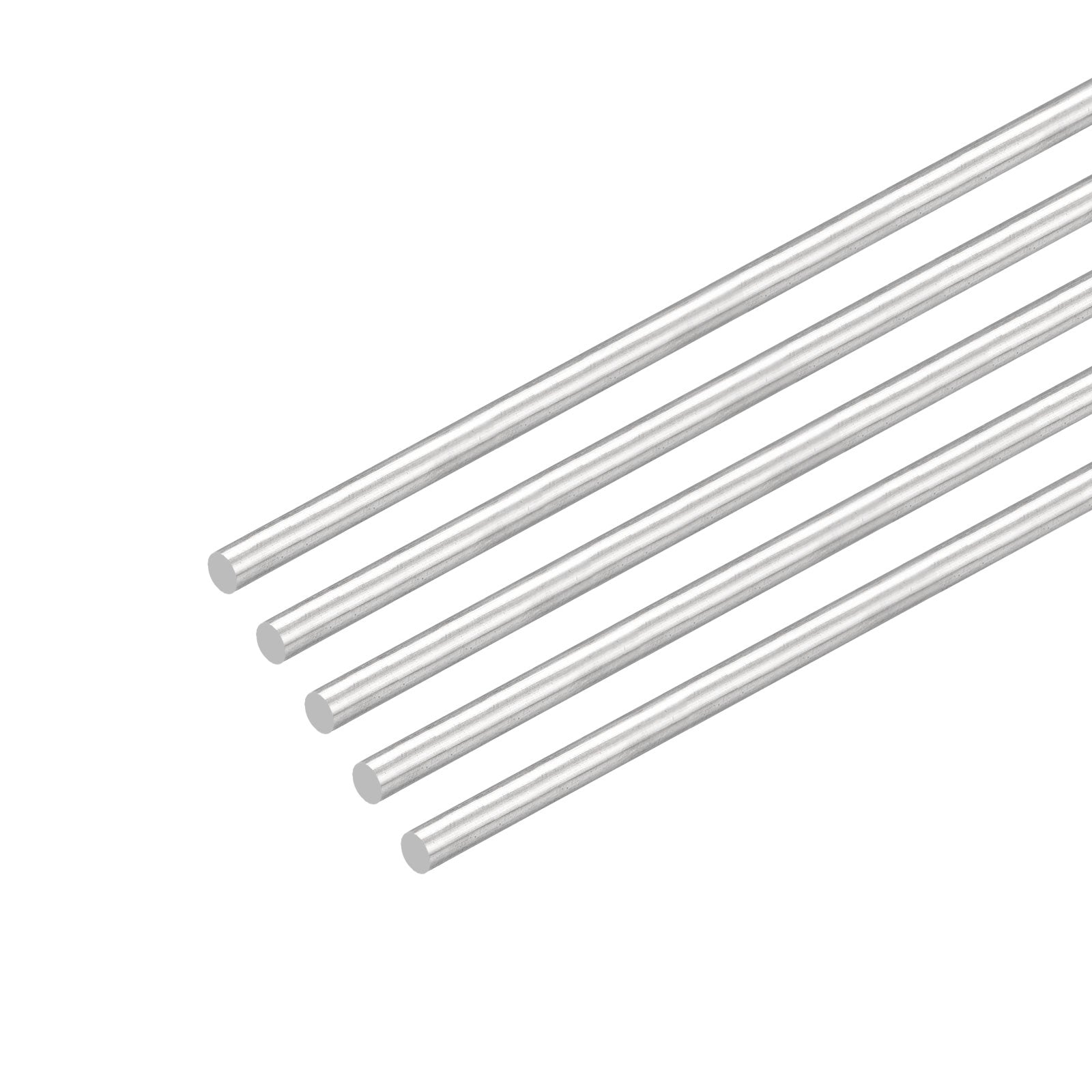 304 Stainless Steel Round Rods, 4mm x 400mm Solid Shaft Rods Pack of 5 ...