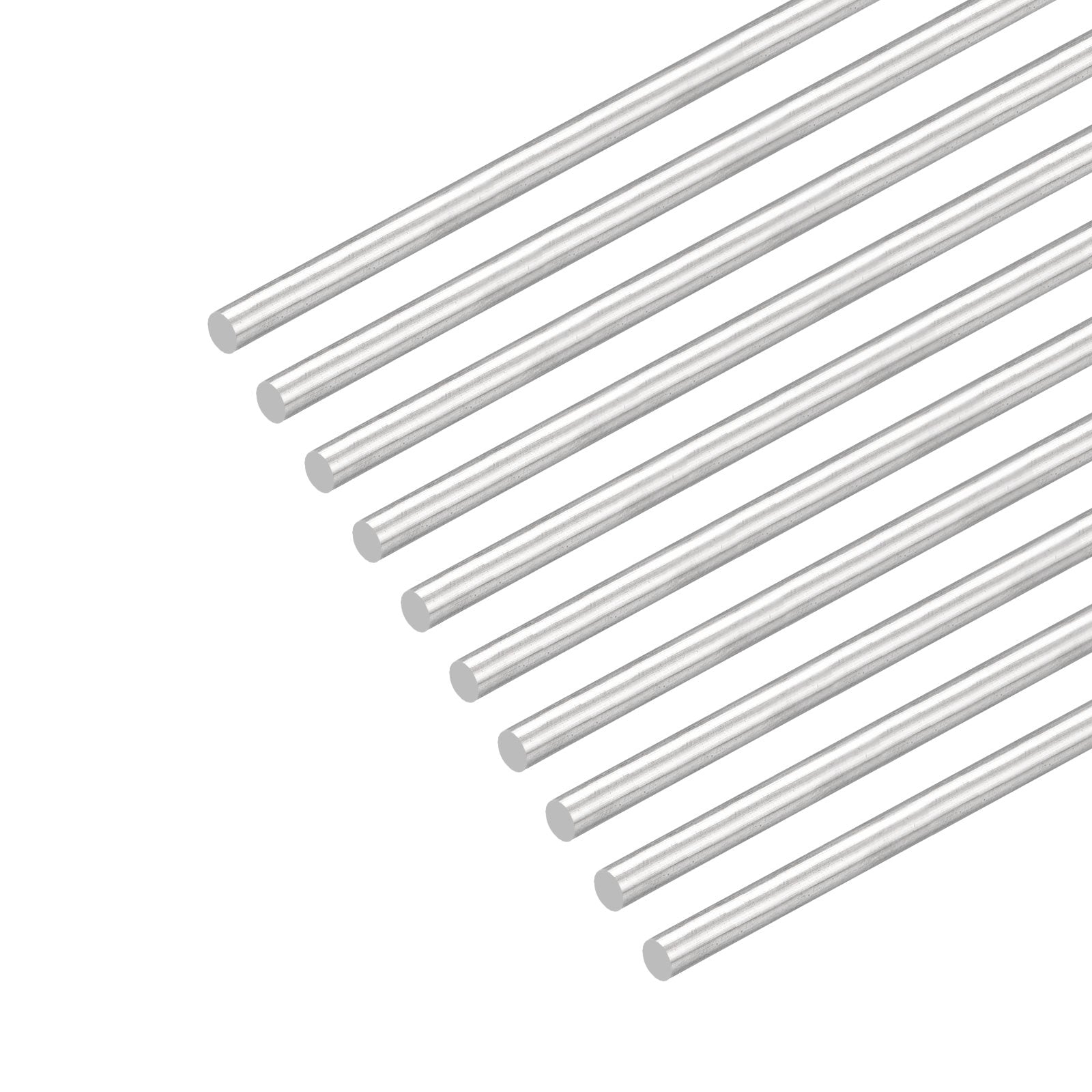 304 Stainless Steel Round Rods, 4mm x 400mm Solid Shaft Rods Pack of 10 ...