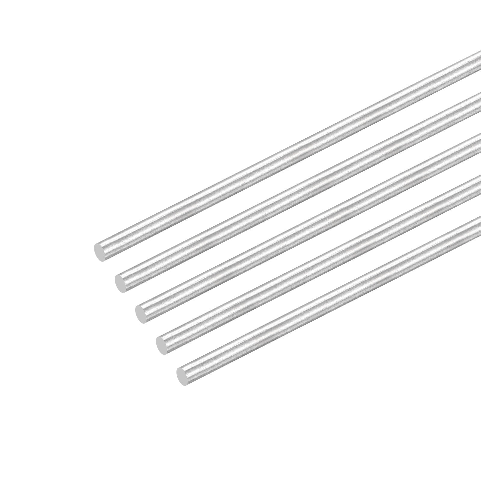 304 Stainless Steel Round Rods, 5mm x 450mm Solid Shaft Rods Pack of 5 ...