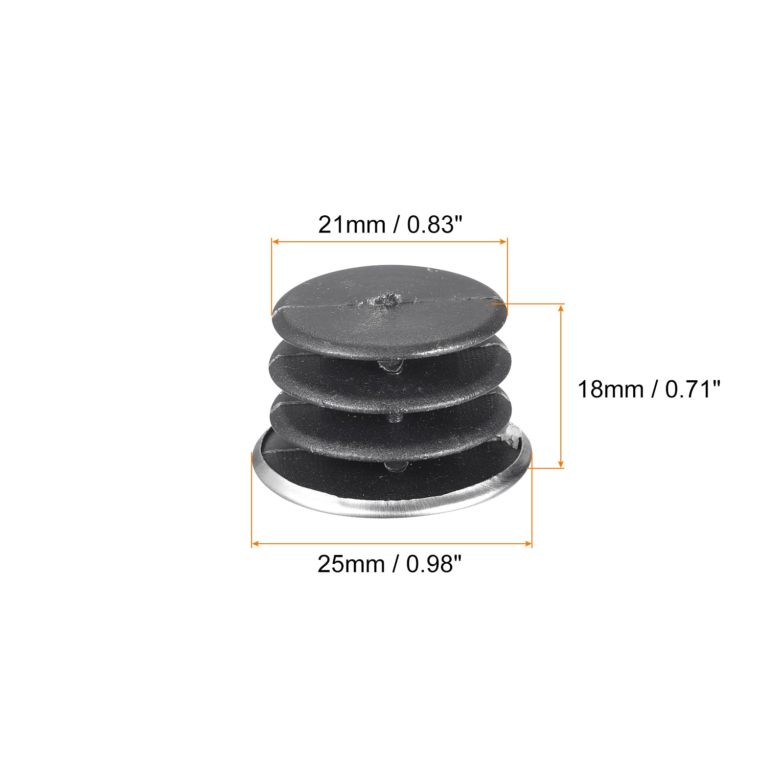 Post End Cap Cover, 8pcs 25mm Fence Post Cap Round Tube Cover Insert ...