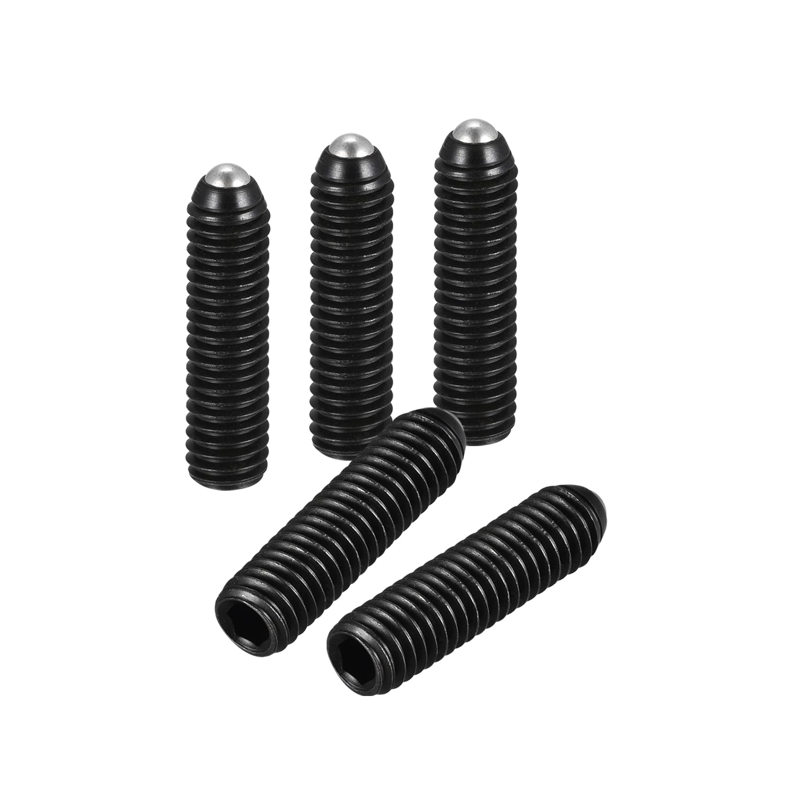Uxcell Ball Point Set Screws, 5pcs M6 x 25mm High Carbon Steel Spring ...