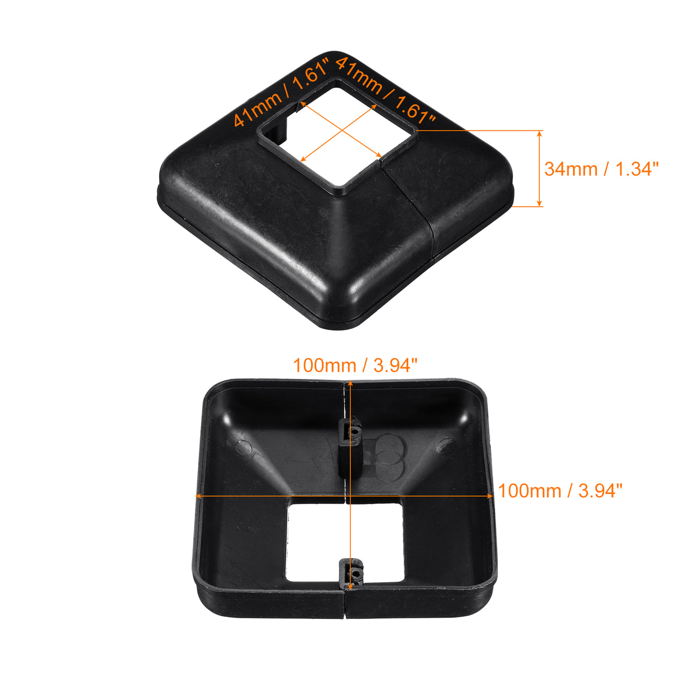 Uxcell Post Skirt, 6pcs 60x60mm/2.36x2.36" Split Style Post Base Cover ...