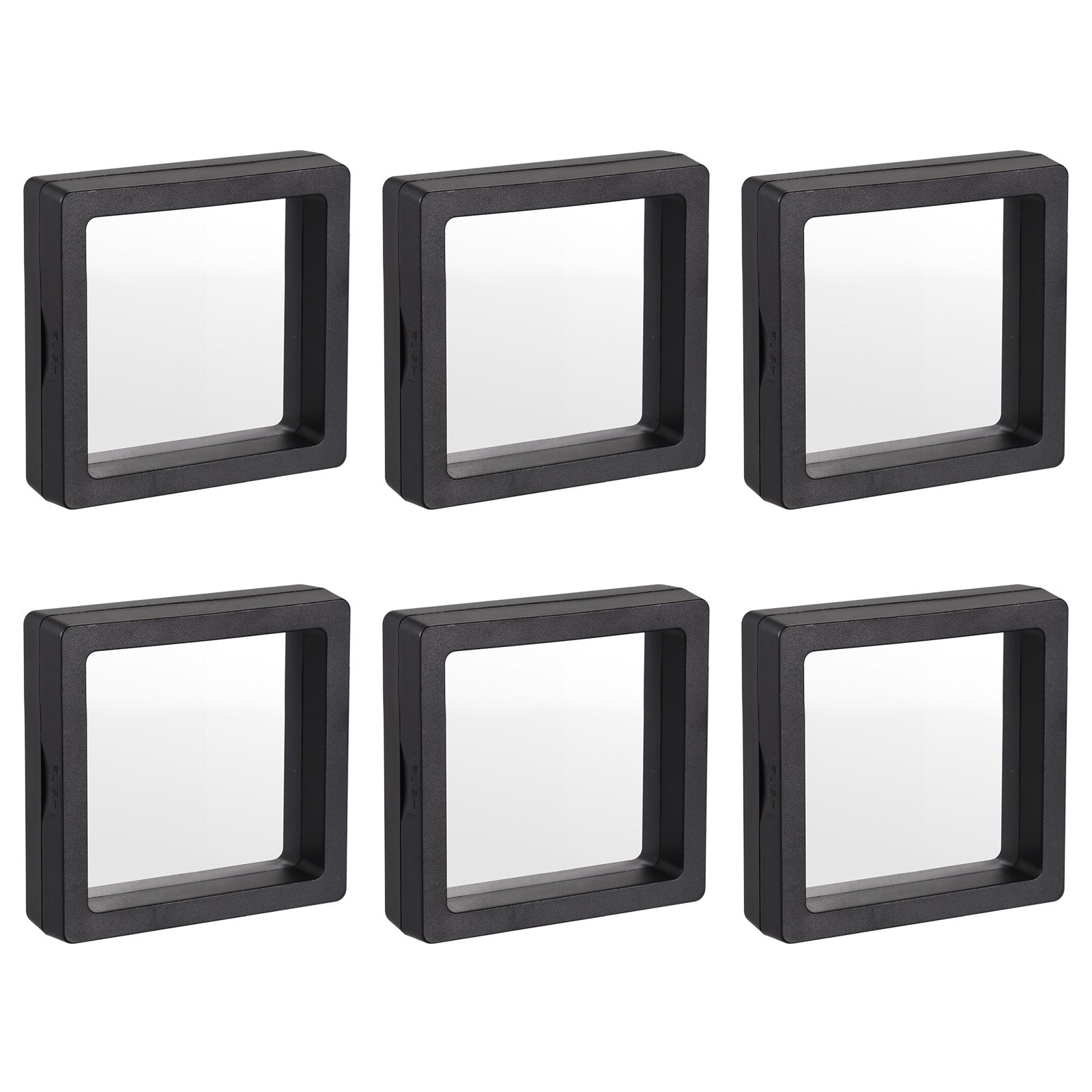 Floating Thin Film Display Box, ABS Frame Case 7cm x 7cm x 2cm Black ...