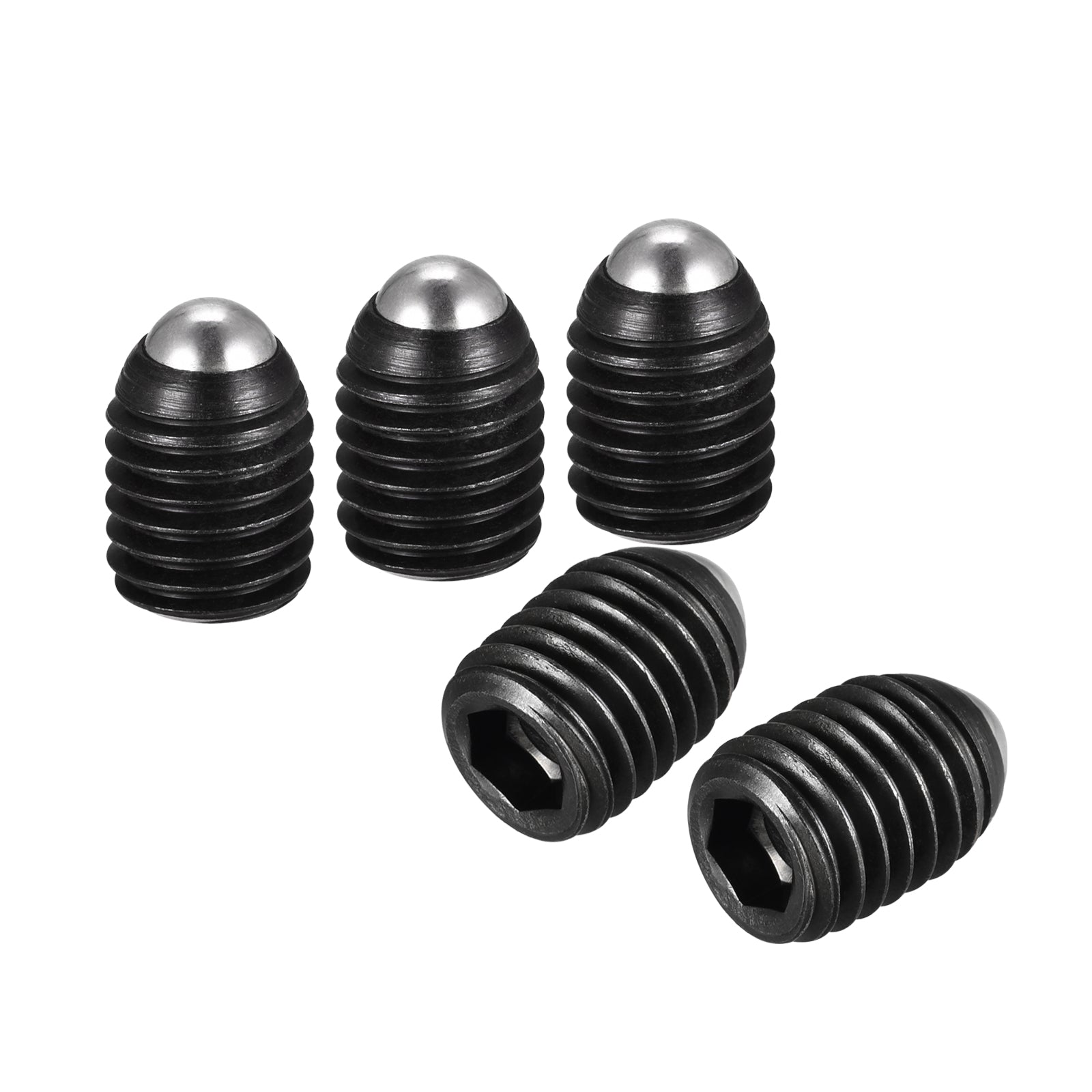 Uxcell Ball Point Set Screws, 5pcs M12 x 16mm High Carbon Steel Spring ...