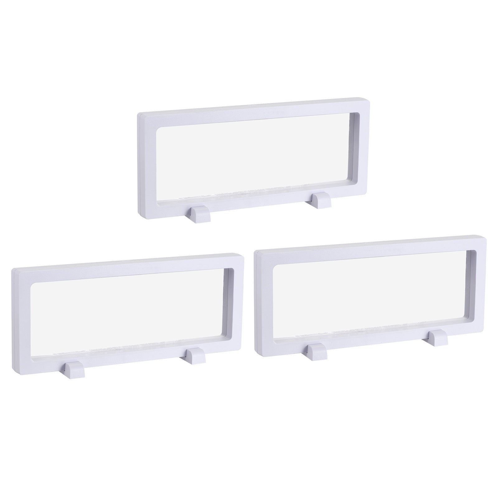 Floating Thin Film Display Box with Base 23cm x 9cm x 2cm White Pack of ...