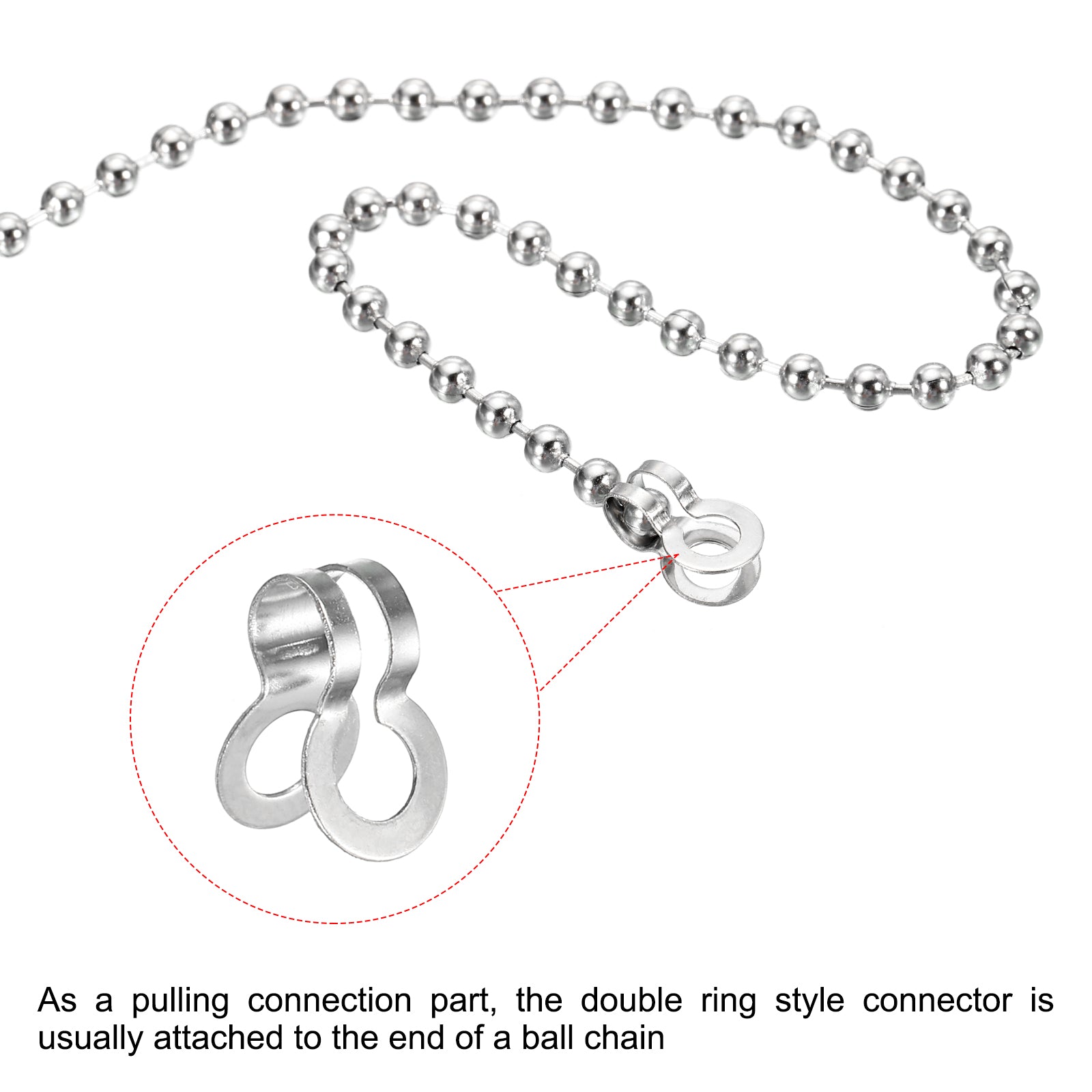 Ceiling Fan Pull Chain Kit 16ft Stainless Steel Ball Bead Chain with ...